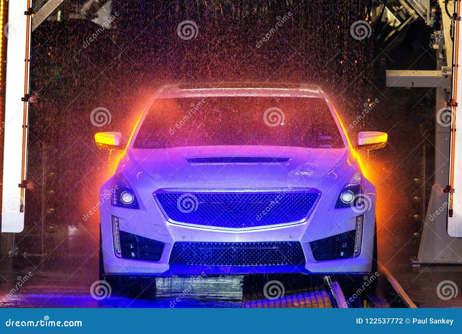 Colorful Car Wash stock photo. Image of soap, clean - 122537772