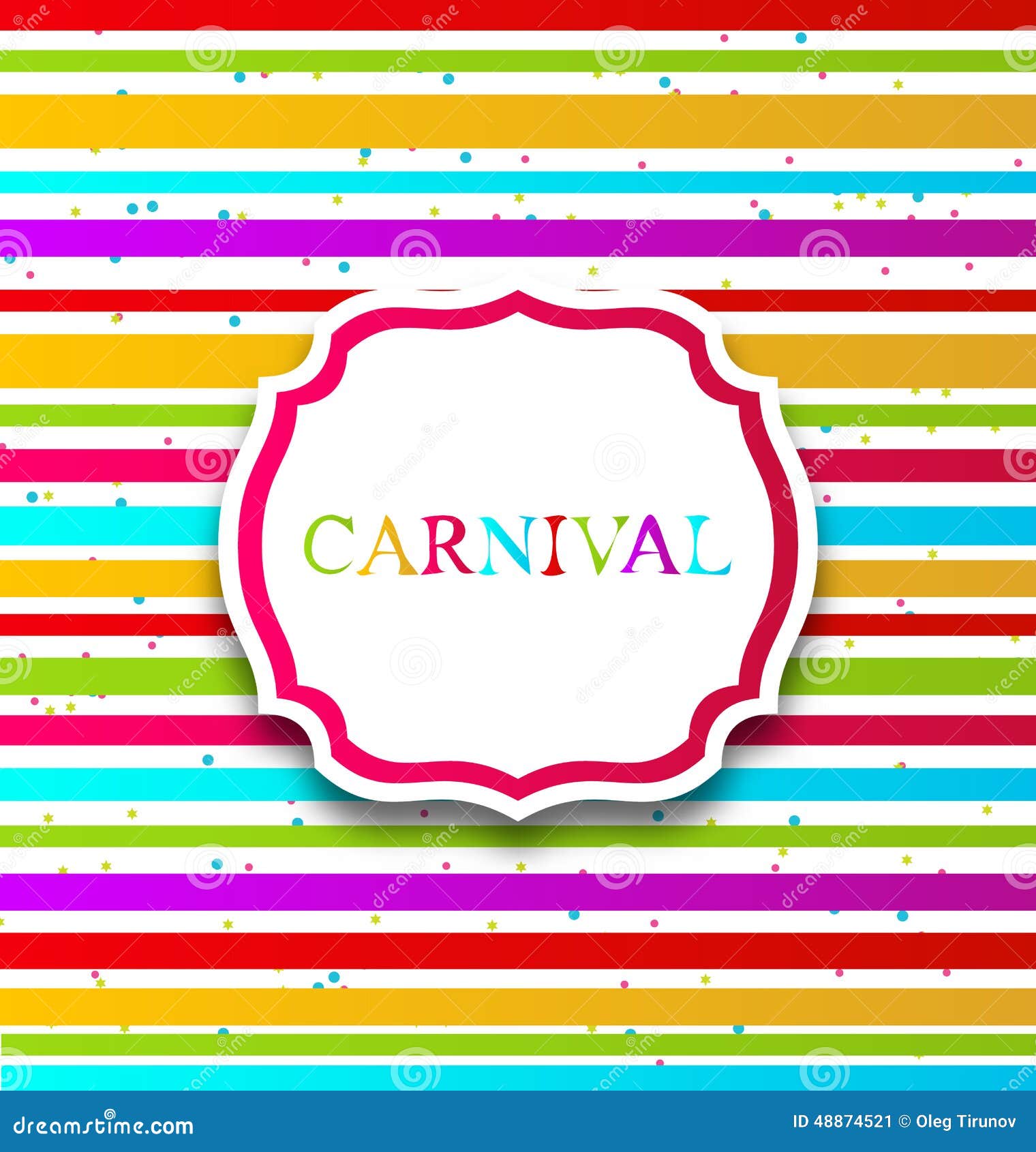 Colorful Card with Advertising Header for Carnival Stock Vector ...