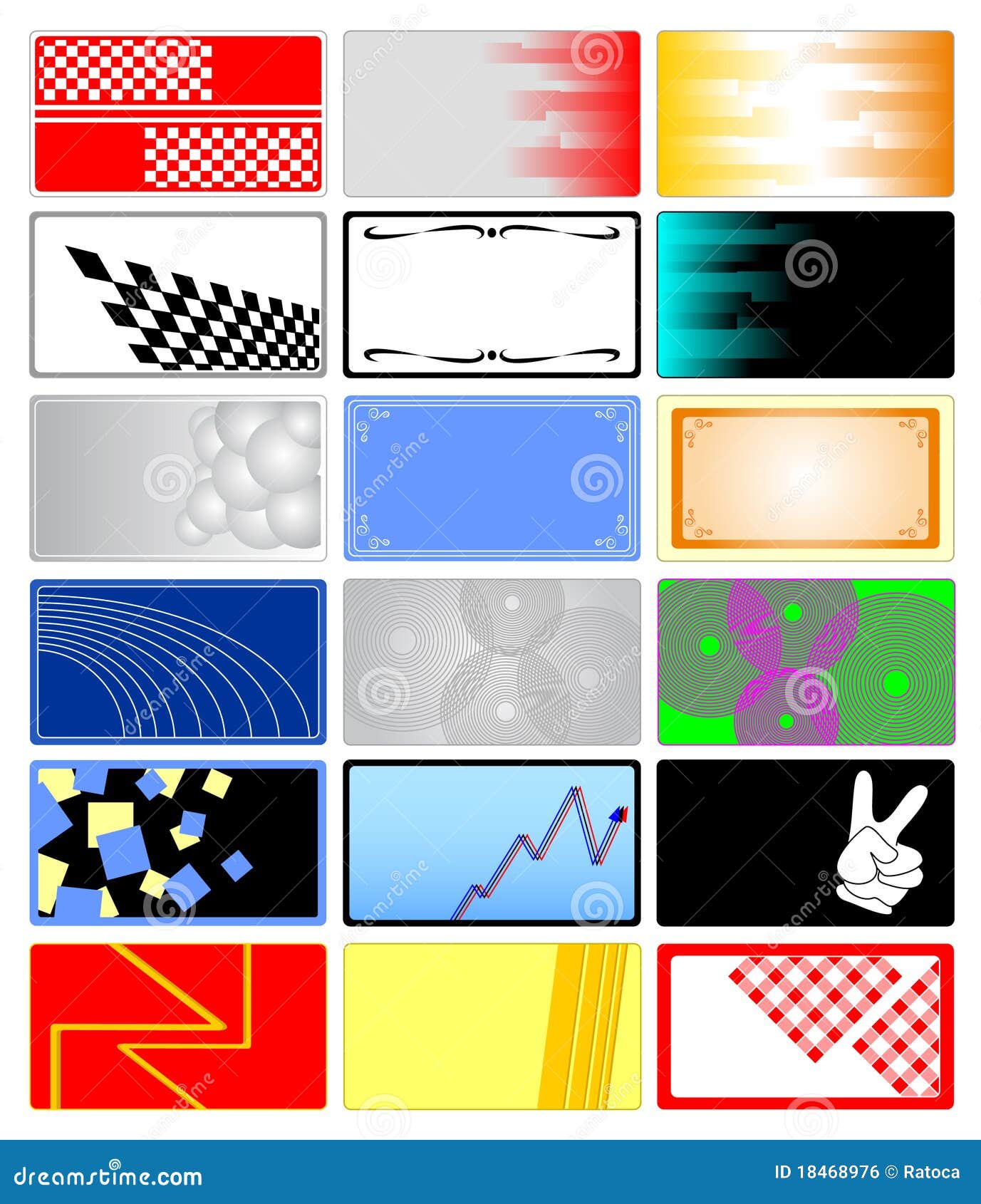 Colorful cards stock vector. Illustration of label, design - 18468976