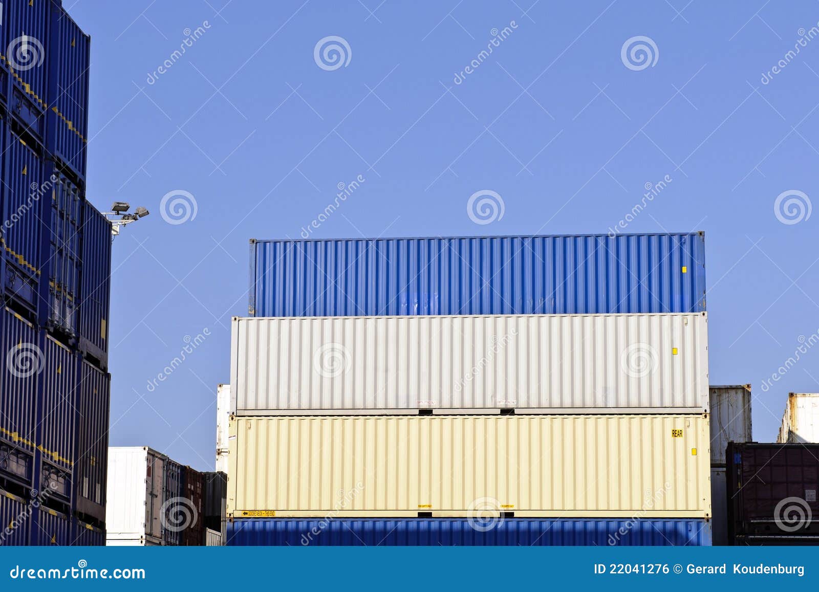 Colorful cargo containers stock photo. Image of exchange - 22041276
