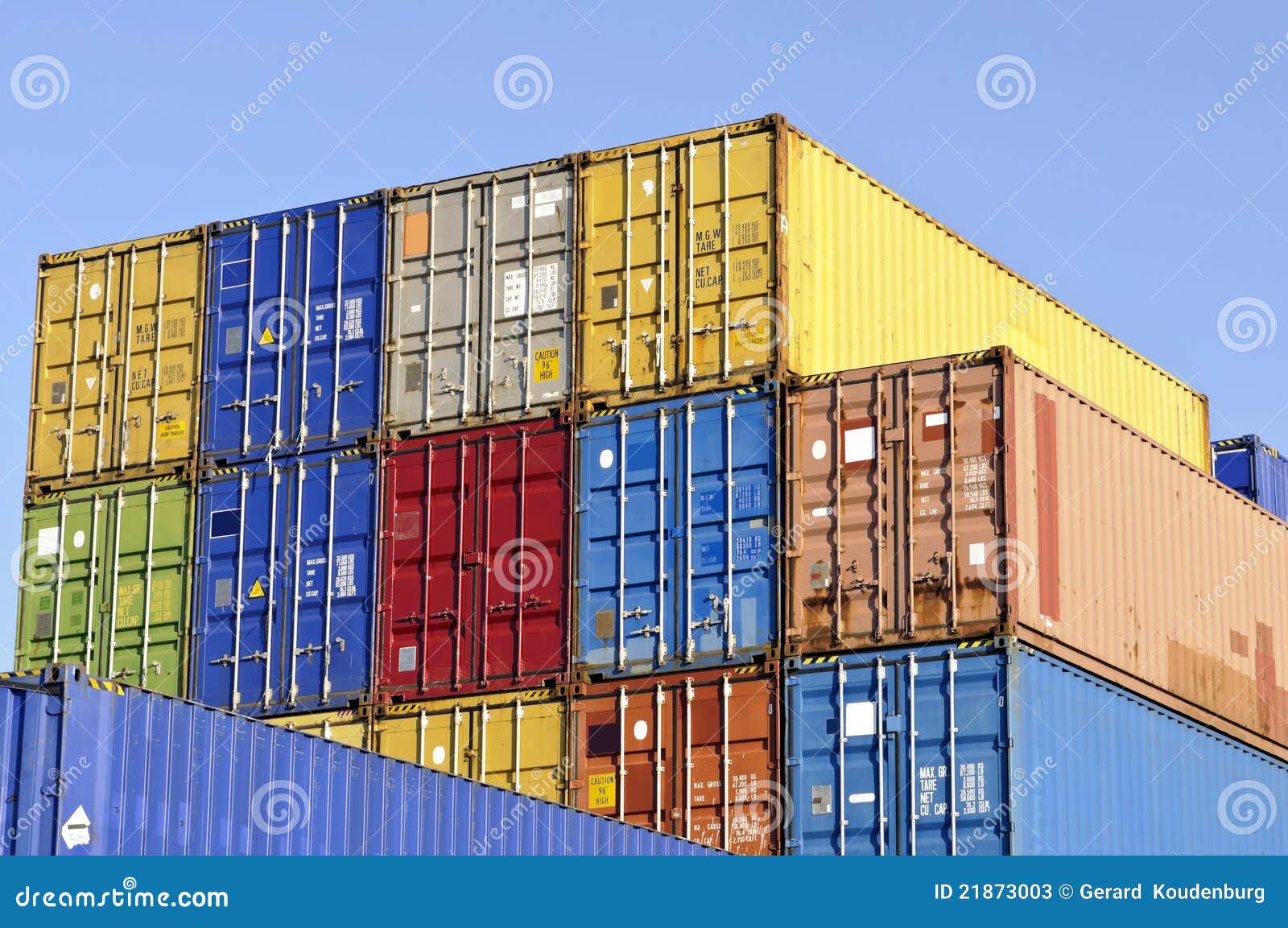 Colorful Cargo Containers for Transport Stock Image - Image of ...