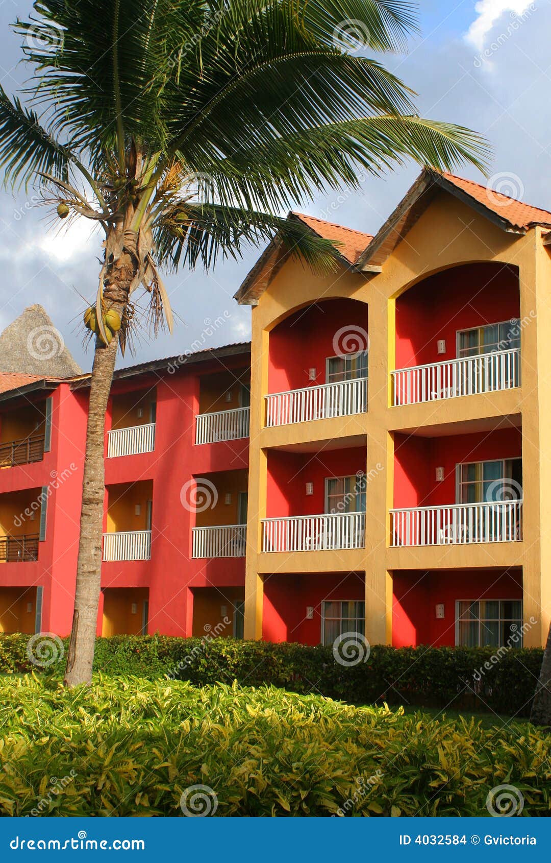 Colorful Caribbean resort stock photo. Image of trees - 4032584