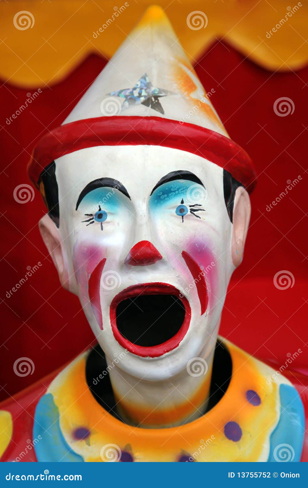Colorful carnival clown stock photo. Image of colorful - 13755752
