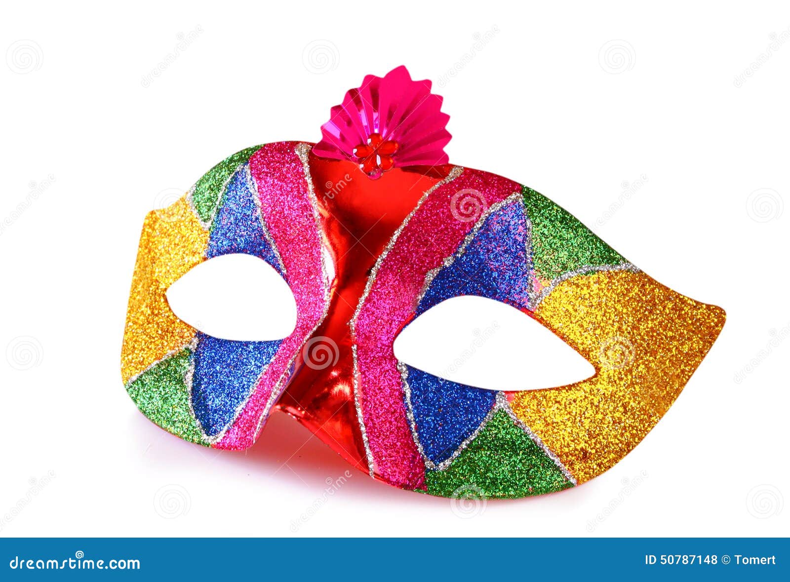 Colorful Carnival Mask Isolated on White Stock Photo - Image of ...