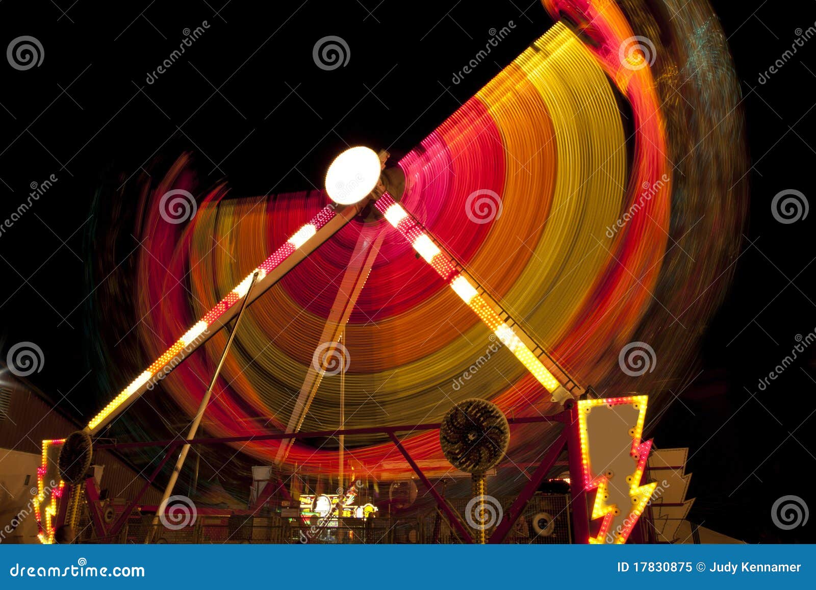 Colorful Carnival Ride in Motion Stock Image - Image of play ...