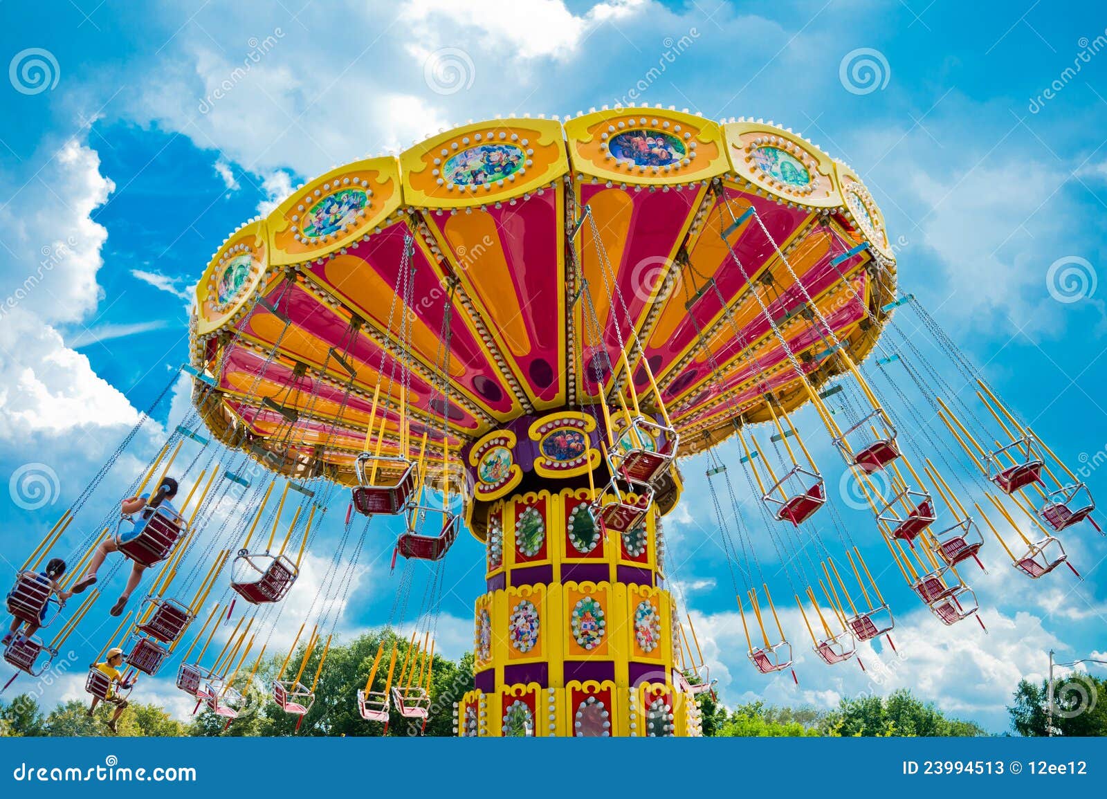 Colorful carousel stock image. Image of fair, funny, happiness - 23994513