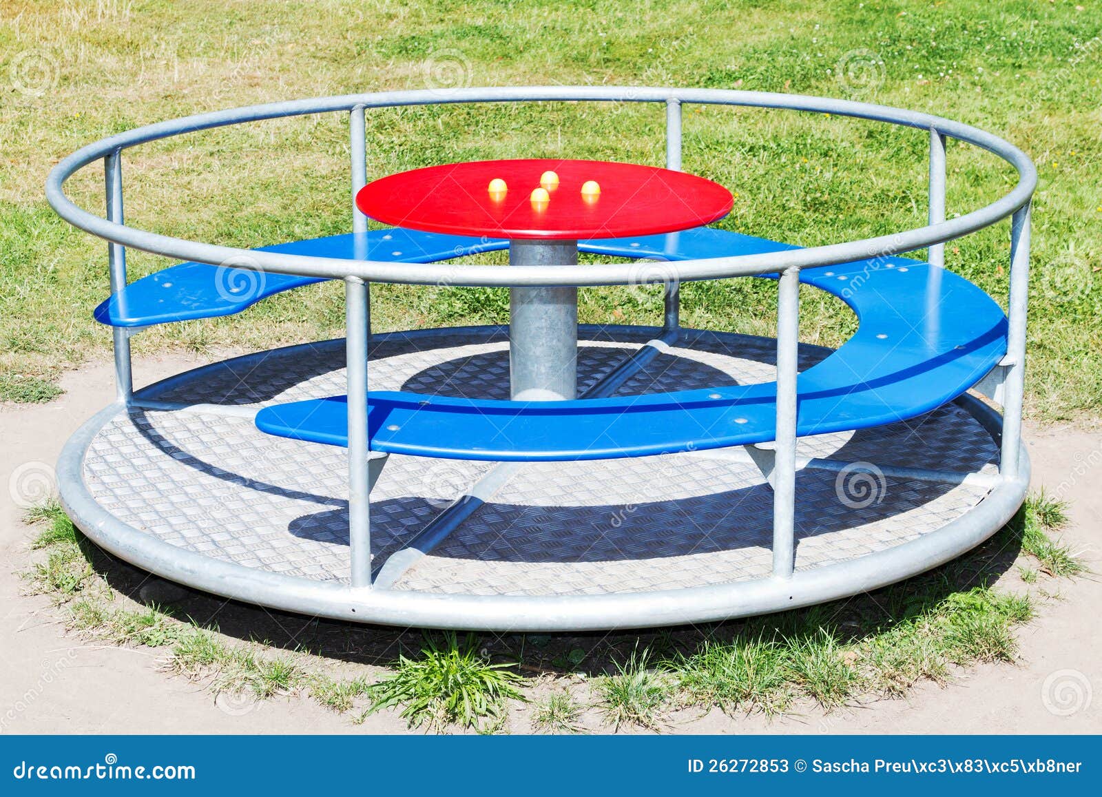 Colorful carousel stock image. Image of blue, playground - 26272853