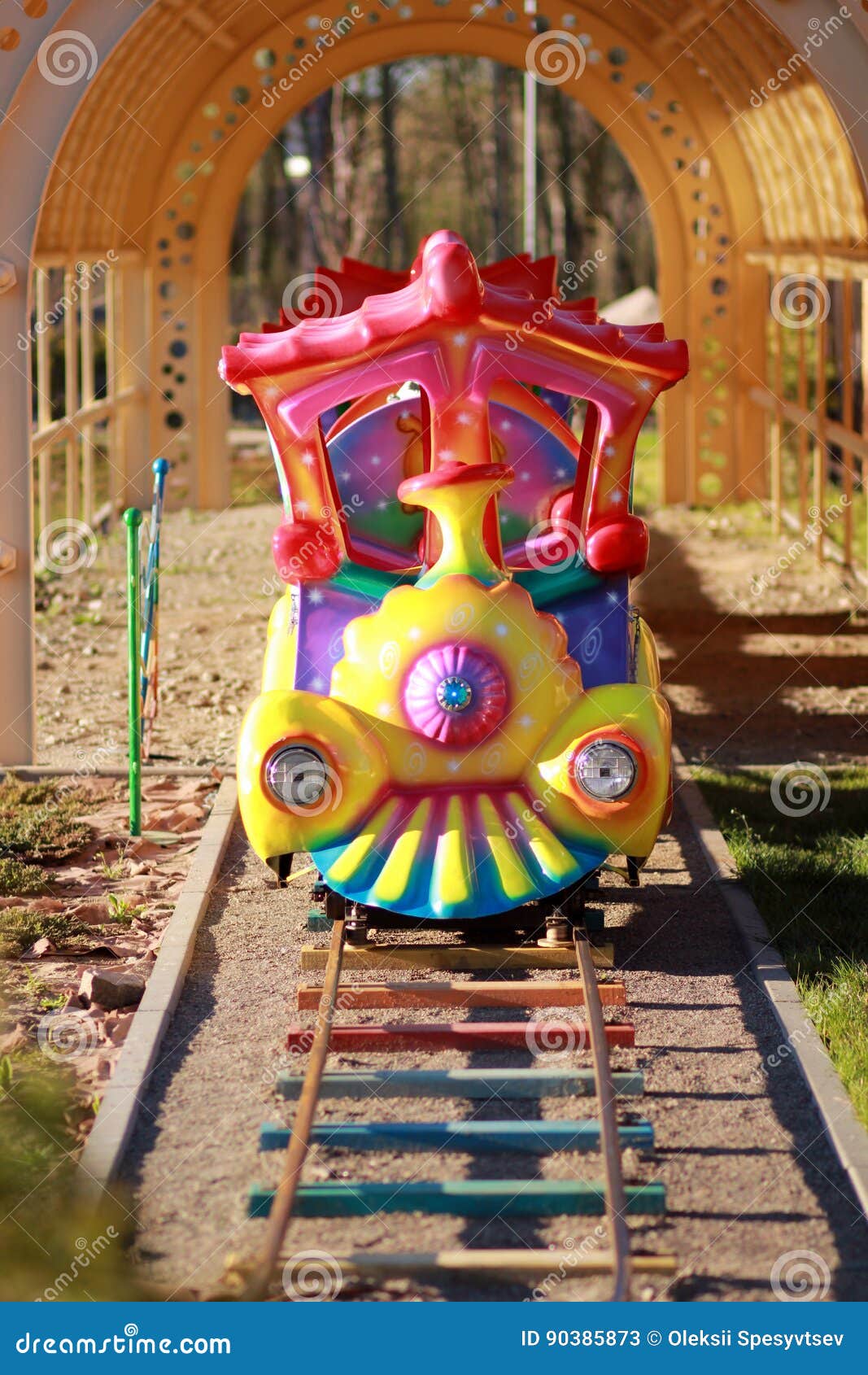 Colorful carousel train stock image. Image of europe - 90385873