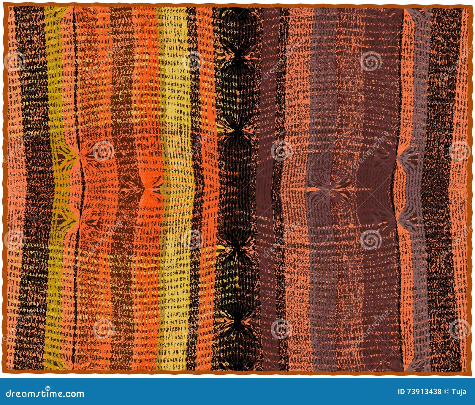 Colorful Carpet with Striped Ornamental Pattern Stock Vector ...