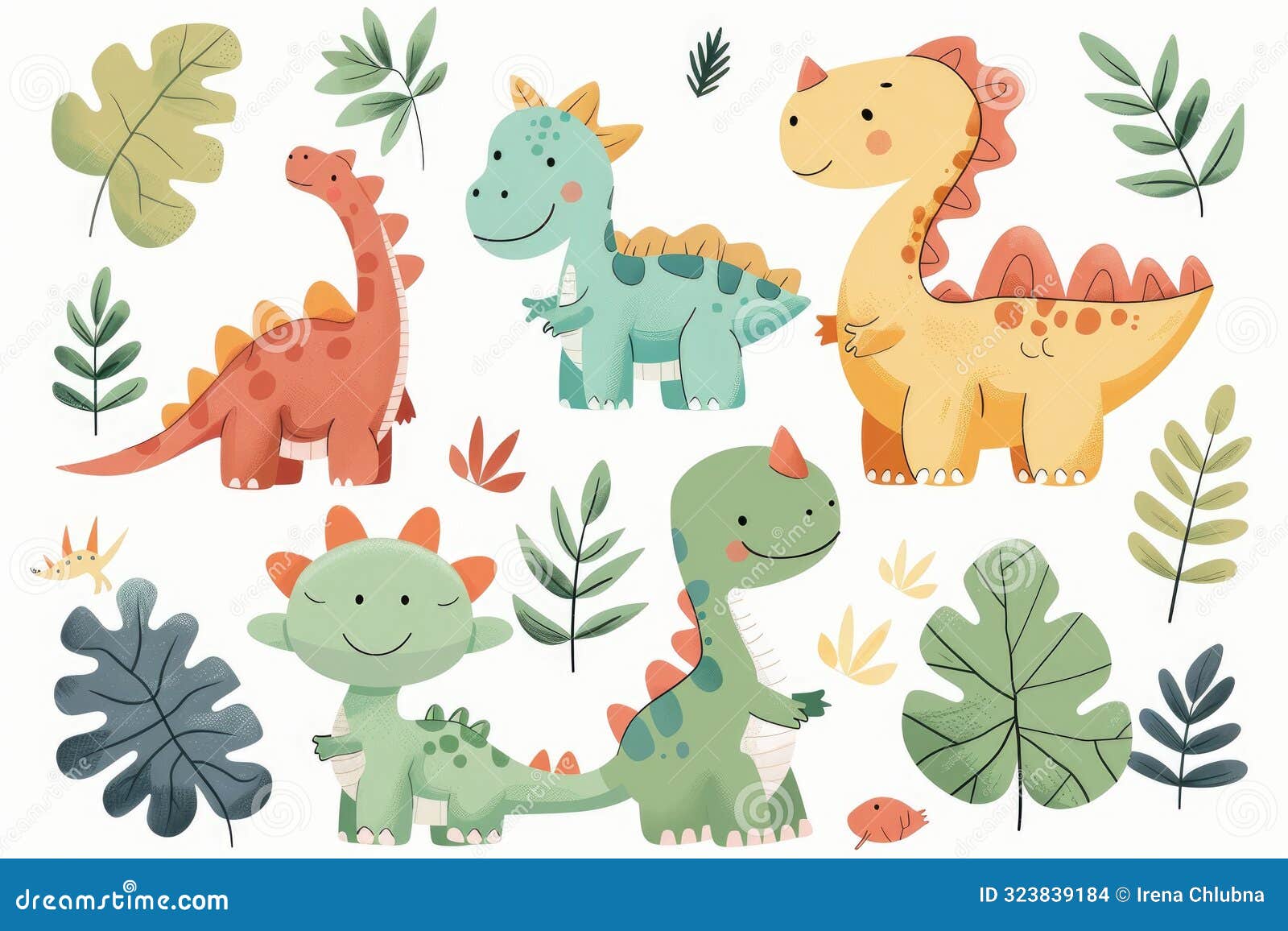 Dinosaur Stickers Vector Illustration | CartoonDealer.com #27176784