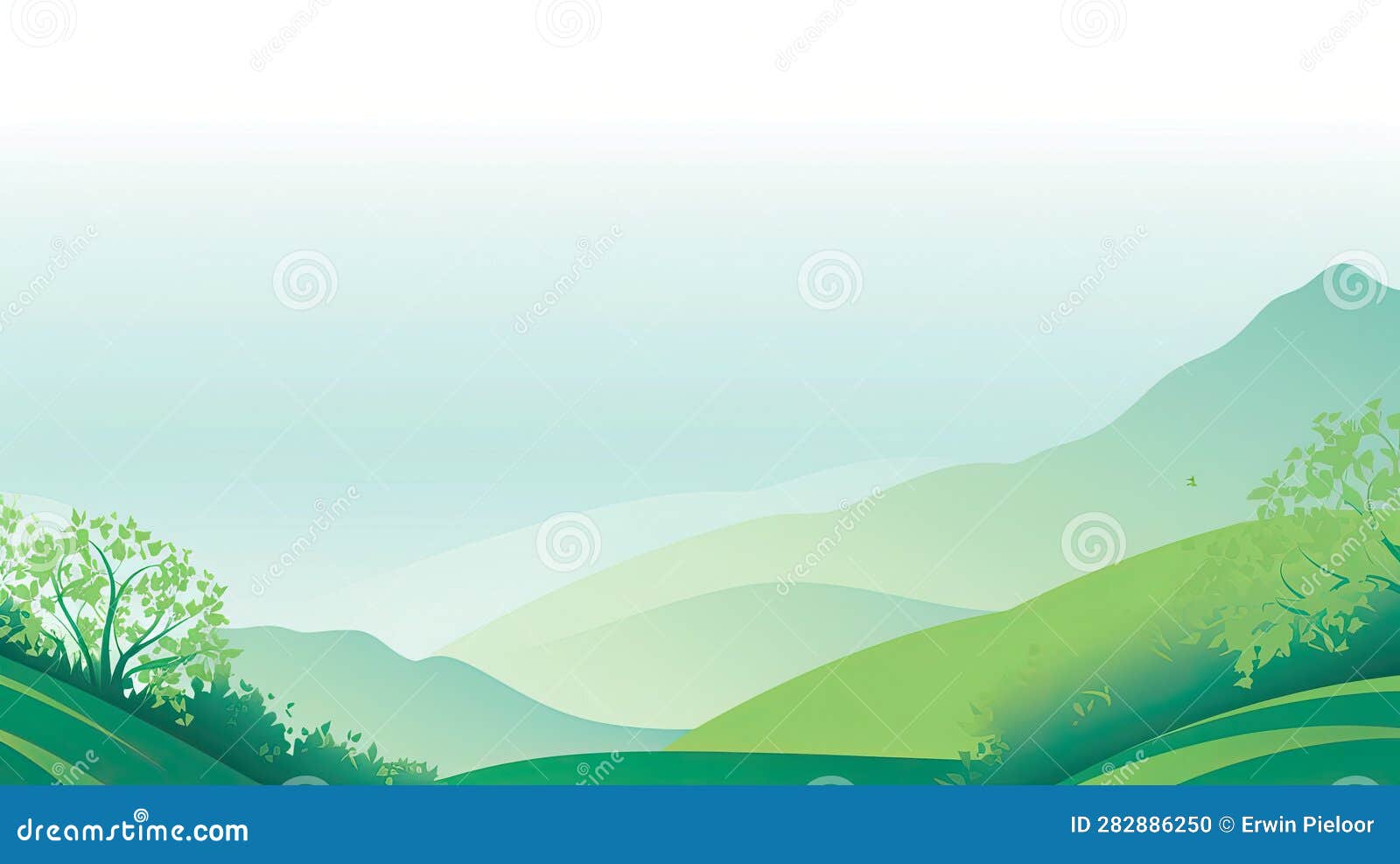 Colorful Cartoon Landscape Graphic Stock Illustration - Illustration of ...