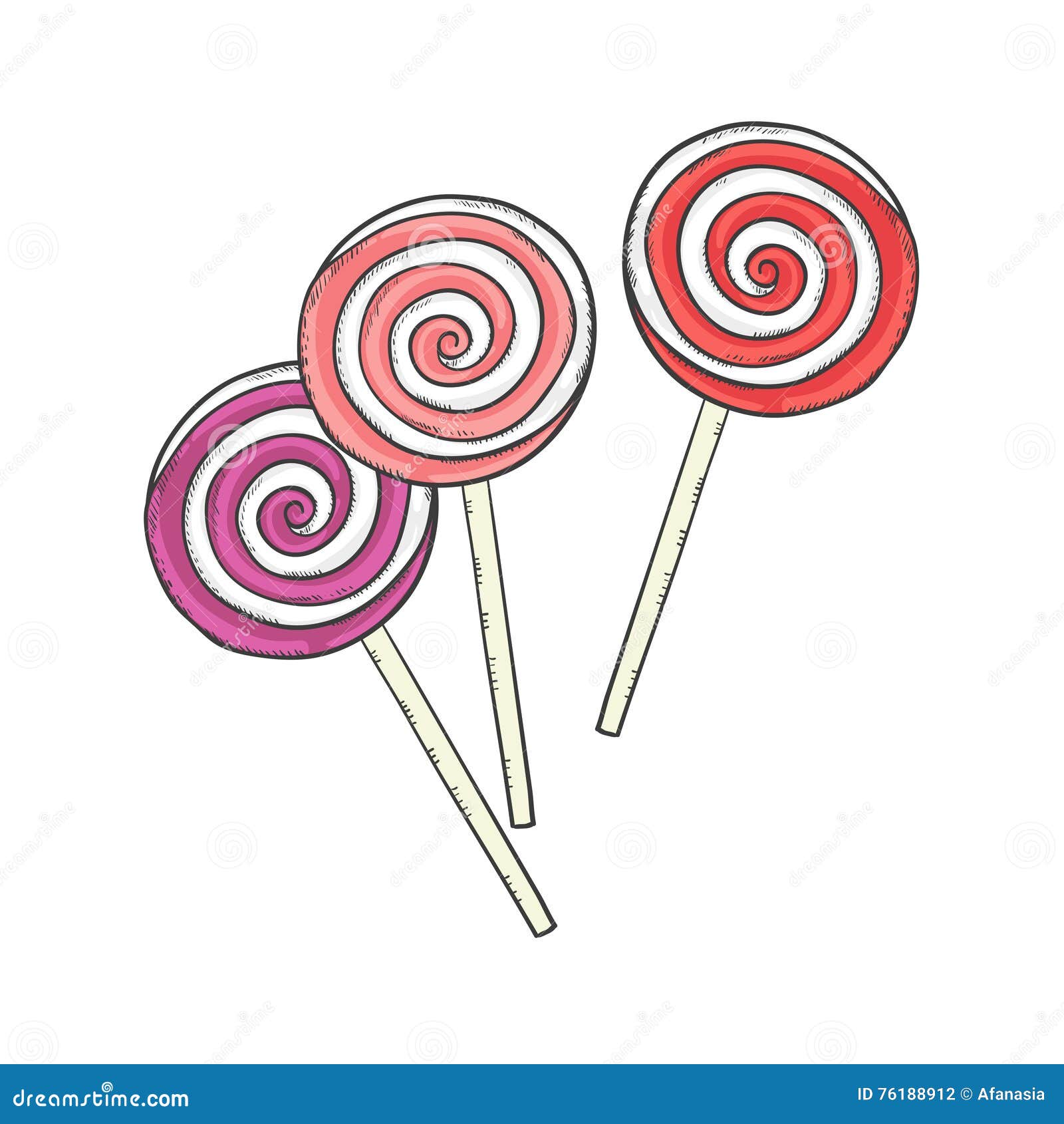 Cartoon Lollipops Seamless Pattern. Vector Illustration | CartoonDealer ...
