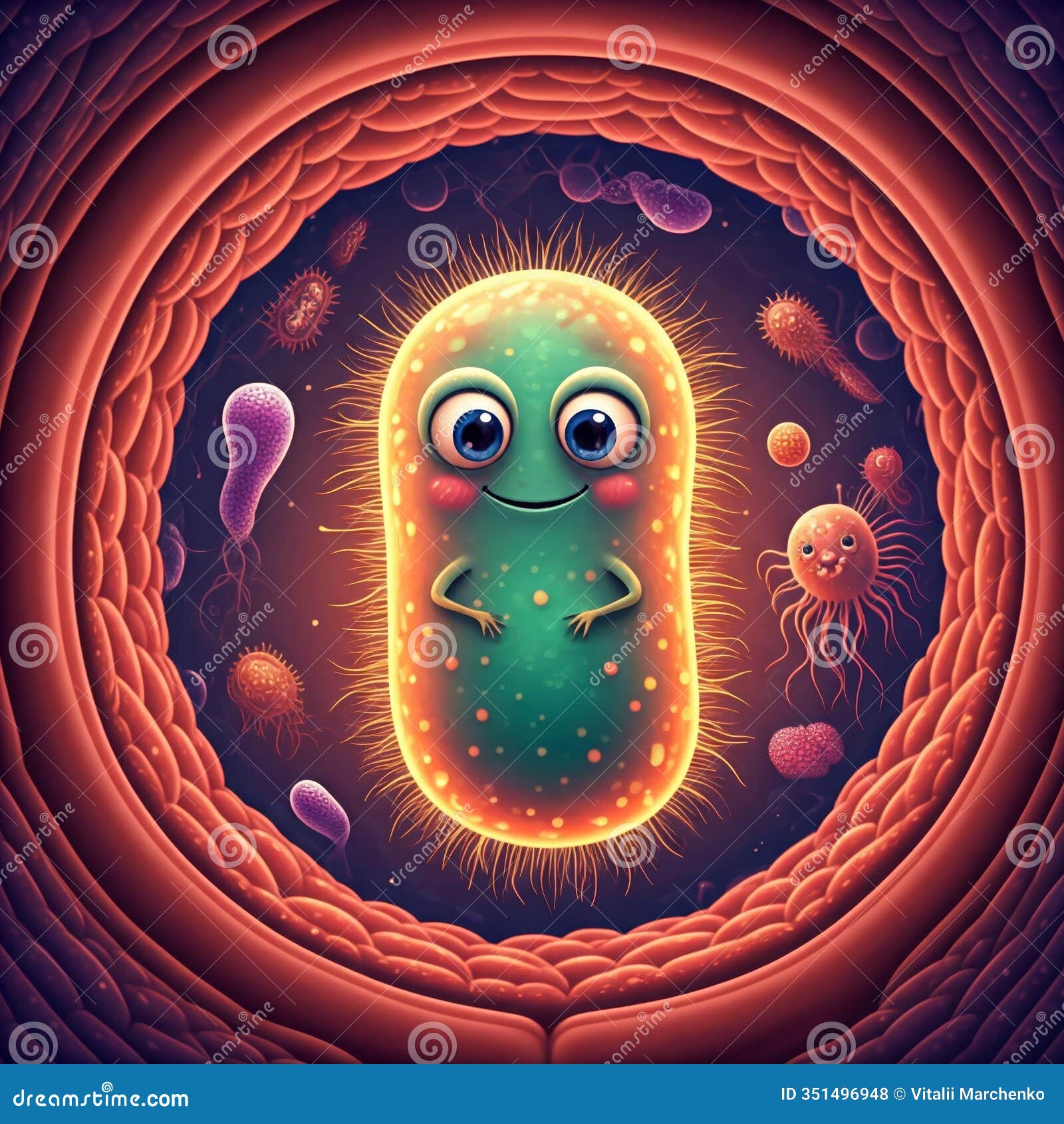 Cartoon Microbes Vector Illustration | CartoonDealer.com #137191530