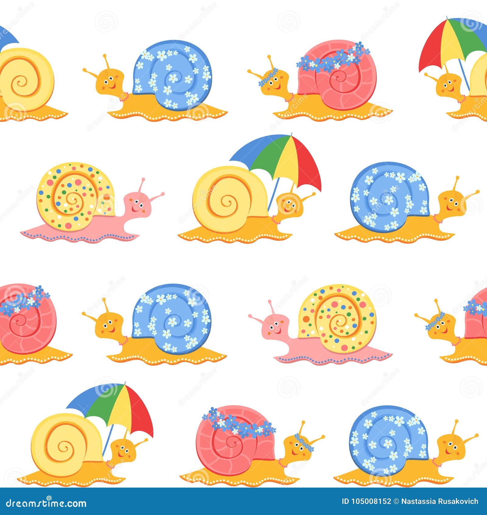 Snail With Different Emotions Collection, Cute Gastropod Mollusk ...