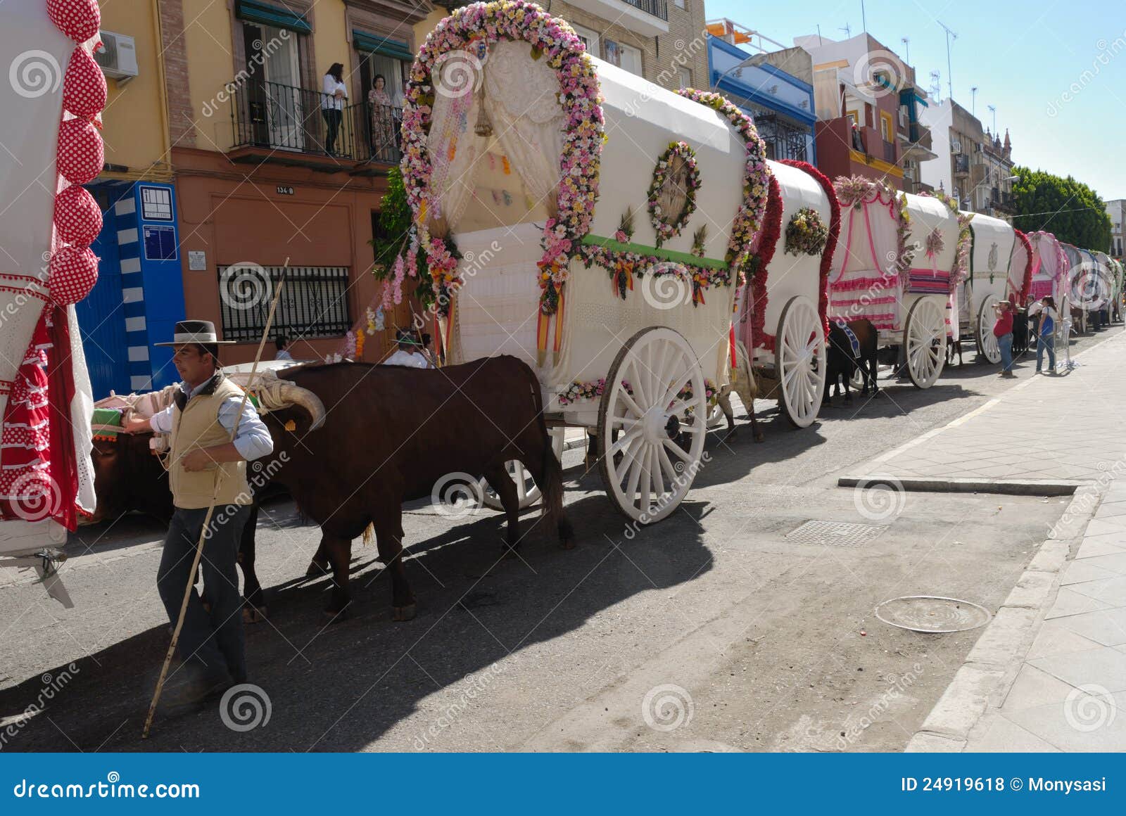 Colorful carts editorial stock photo. Image of person - 24919618
