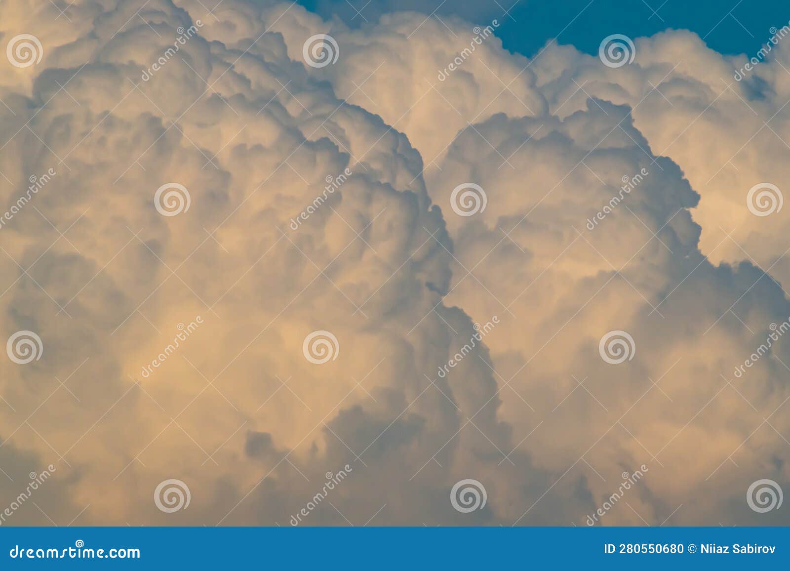 Colorful Cascading Storm Clouds that Look Unnatural Stock Photo - Image ...