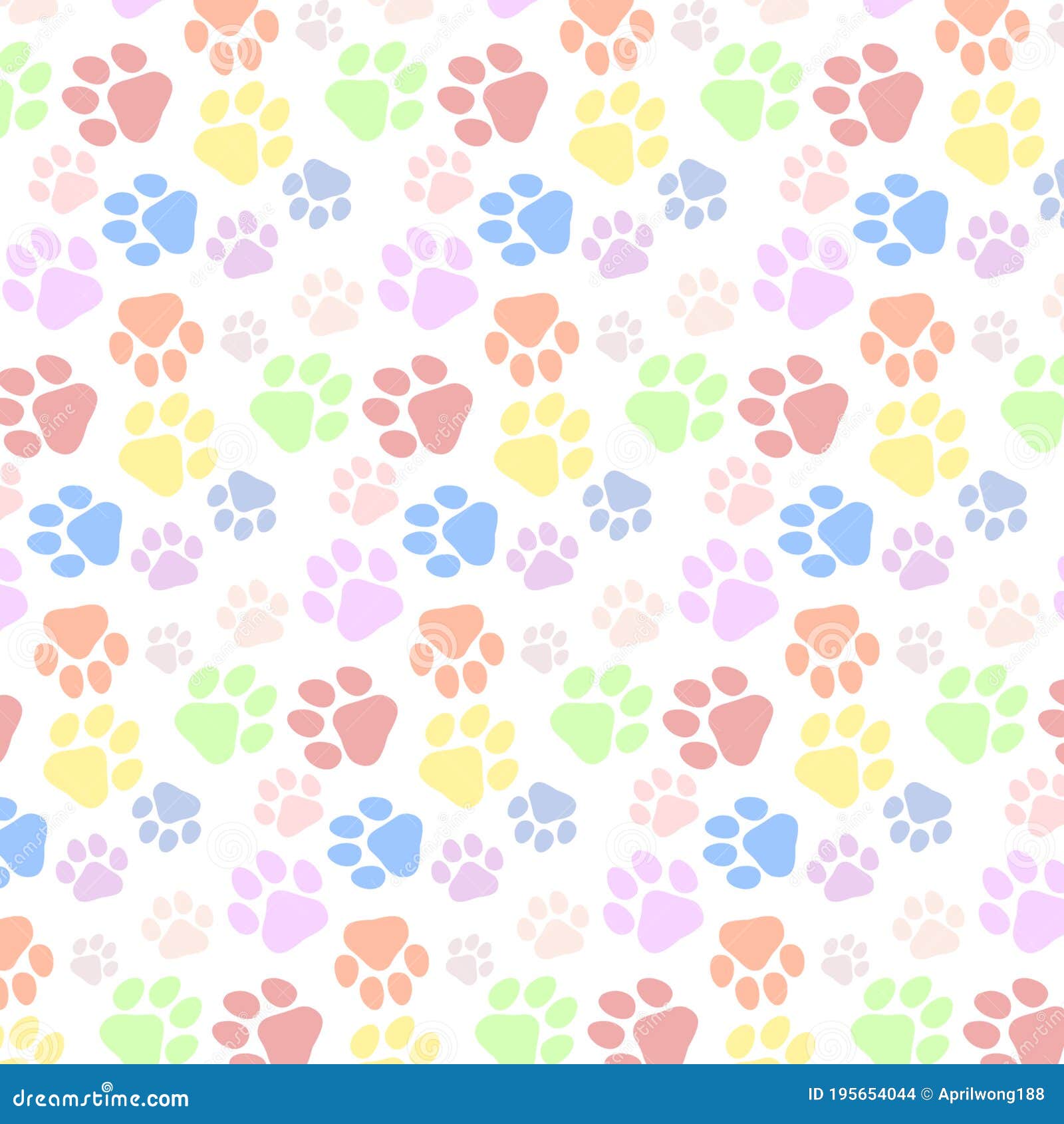 Colorful Cat Paw Seamless Pattern Stock Vector - Illustration of ... Colorful Cat Paw Seamless Pattern Stock Vector - Illustration of ...
