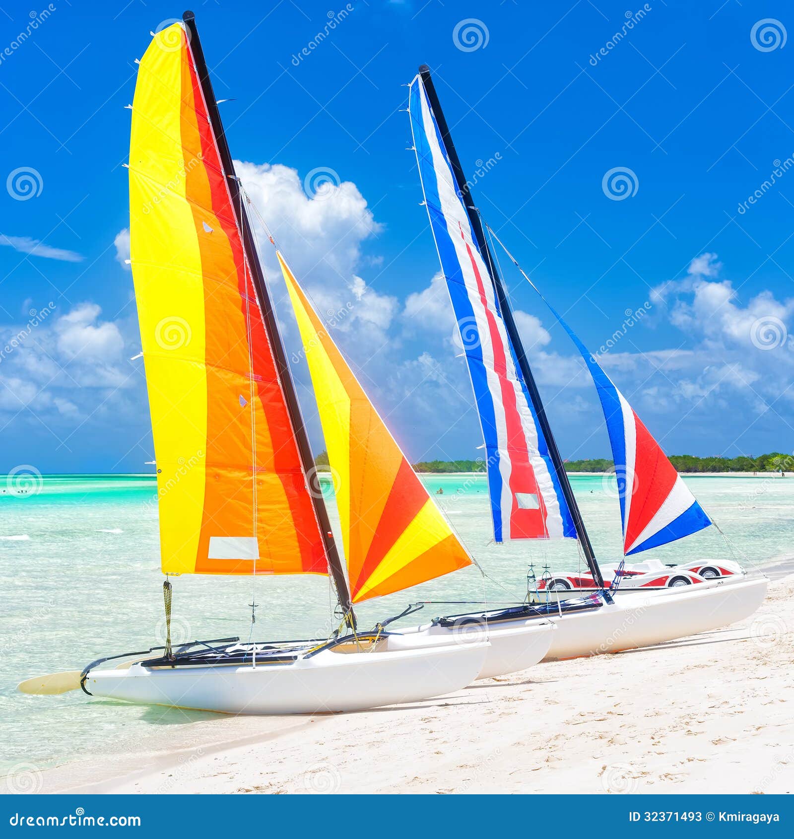 Colorful Catamarans at a Beach in Cuba Stock Image - Image of outdoor ...