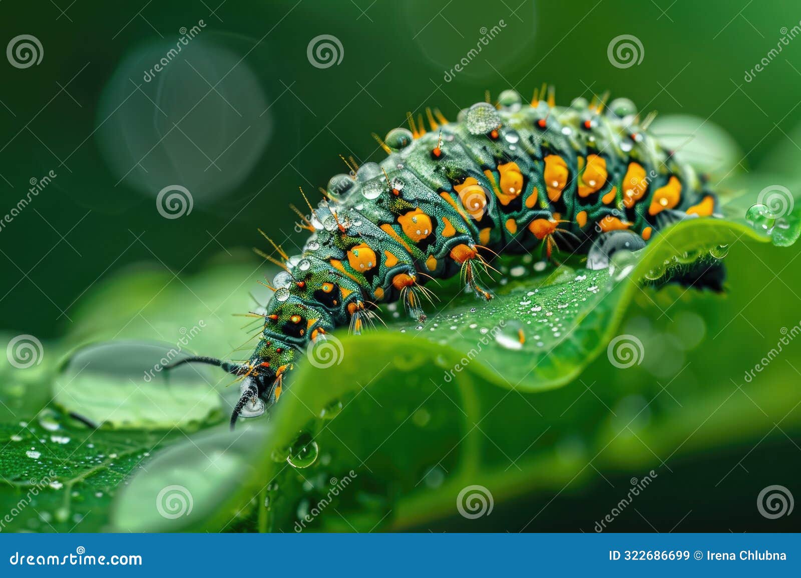 Colorful Caterpillar: Realistic And Hyper-detailed Renderings Stock ...