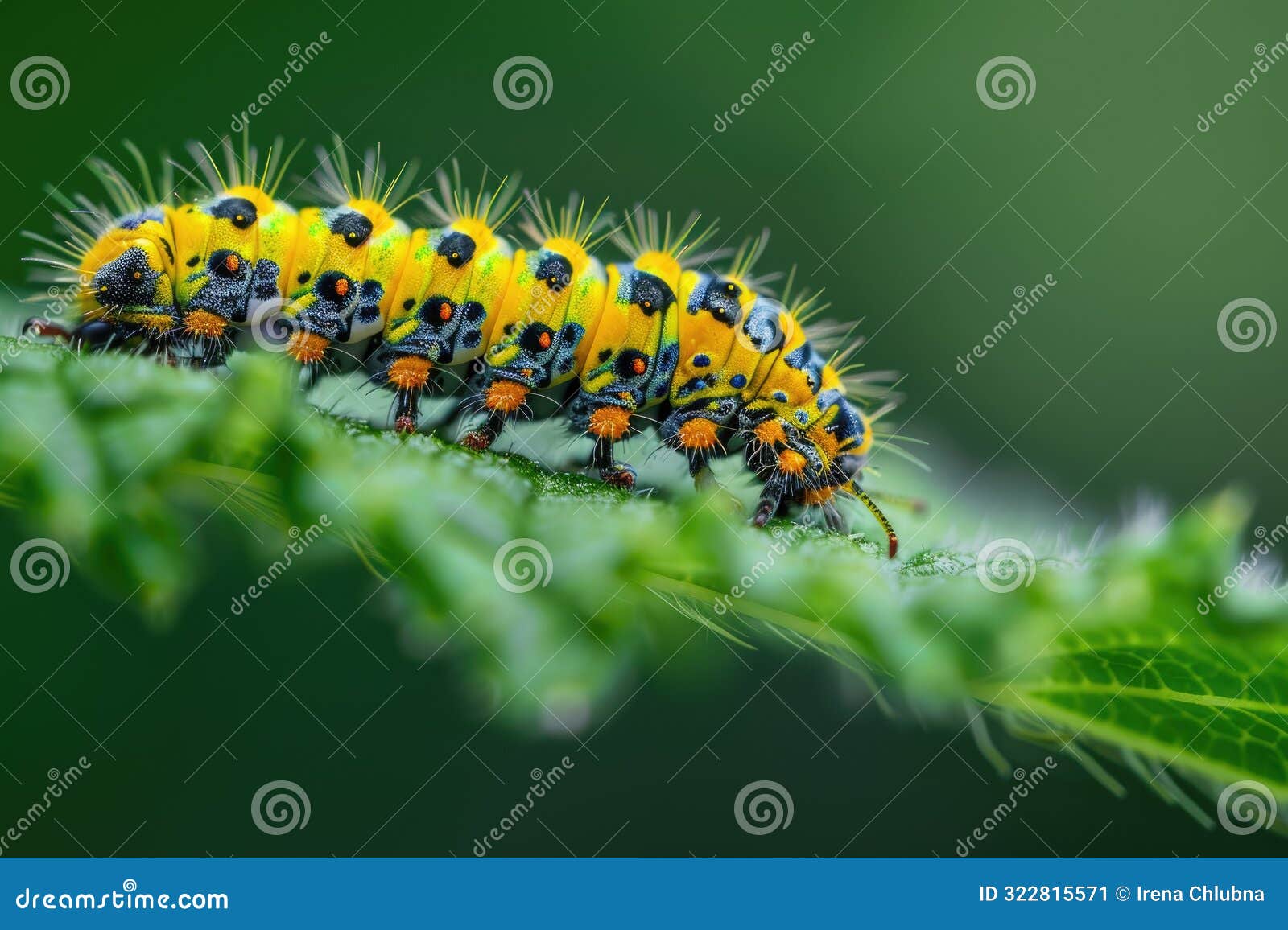 Colorful Caterpillar: Realistic And Hyper-detailed Renderings Stock ...