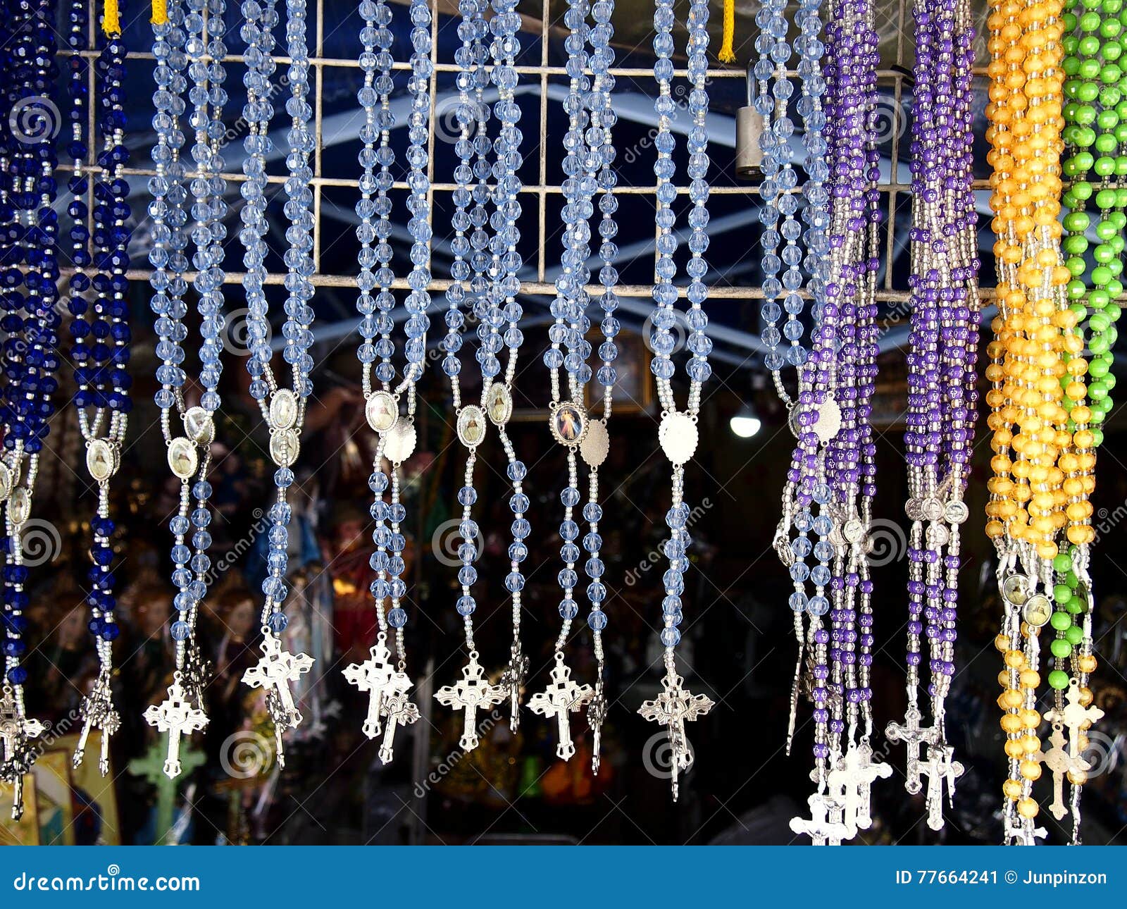 Colorful Catholic Rosaries stock image. Image of indigo - 77664241