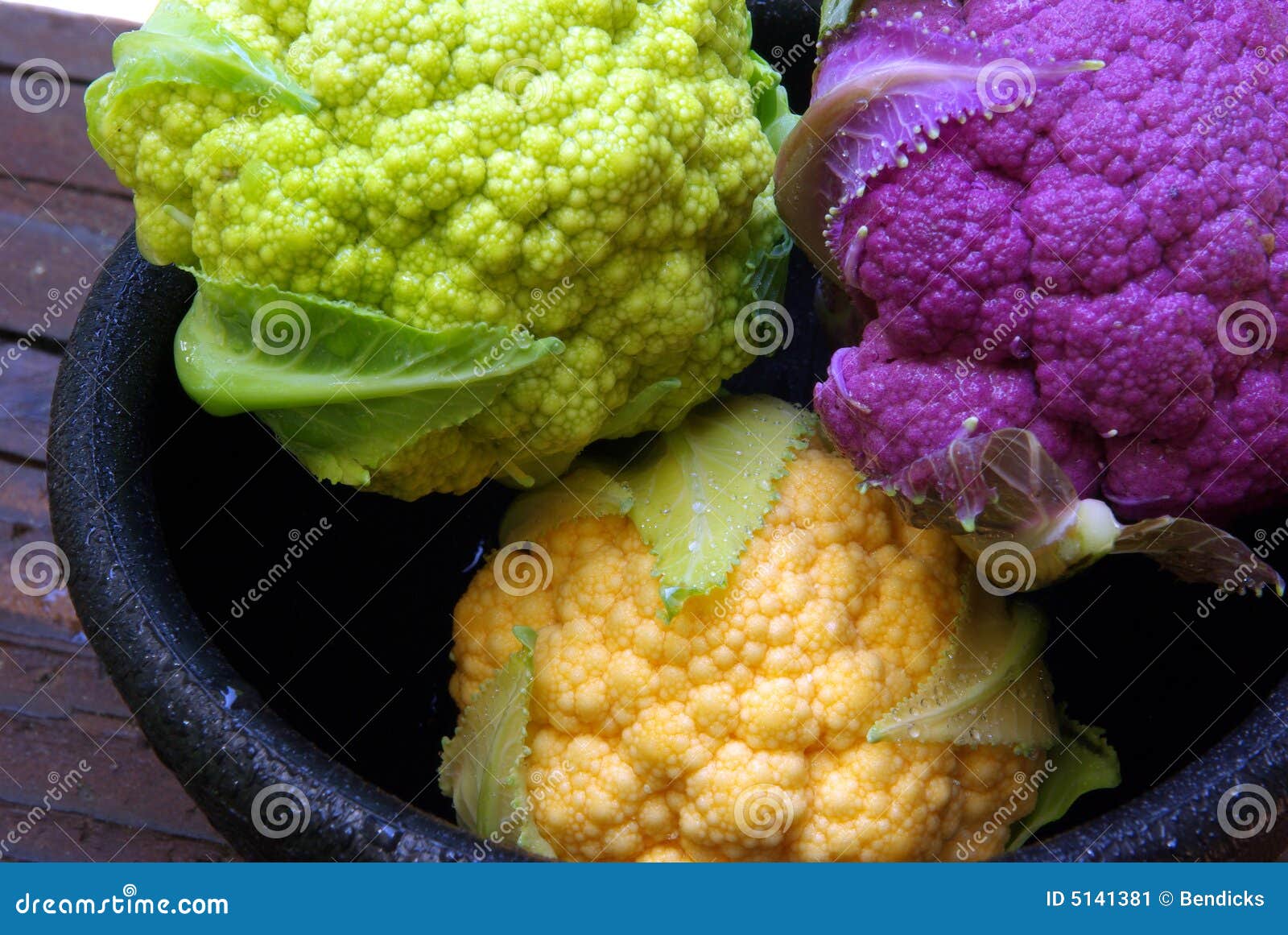 Colorful Cauliflower stock image. Image of healthy, garden - 5141381