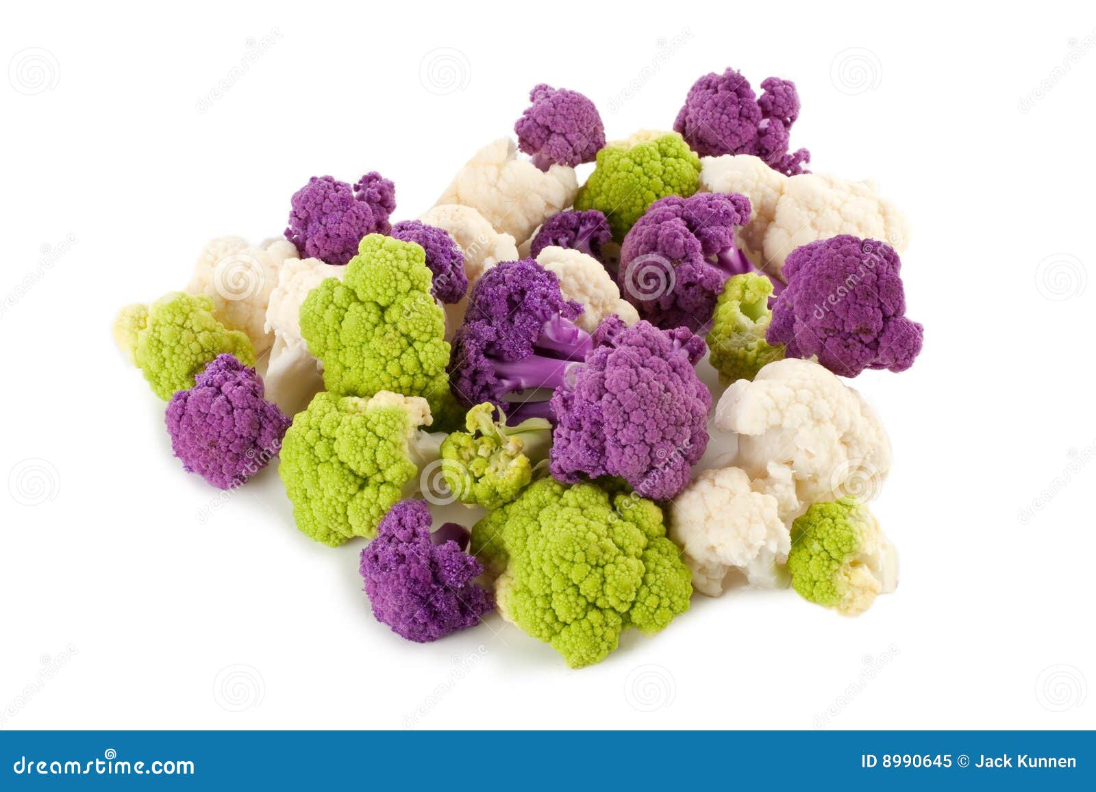 Colorful Cauliflower Florets Stock Image - Image of broccoflower ...