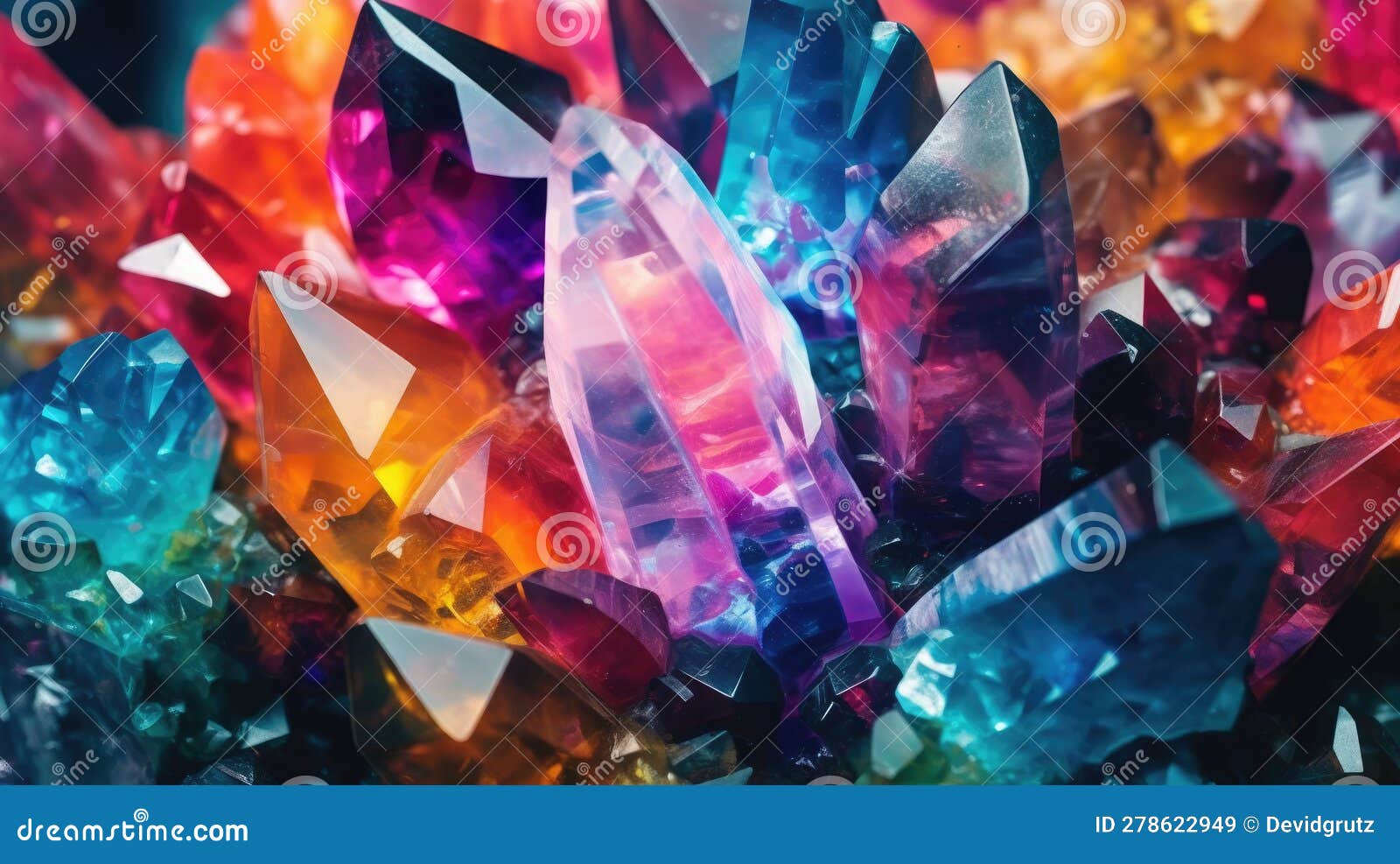 Gemstone Cave, Crystal Cave, Luminescent Stones Royalty-Free Stock ...