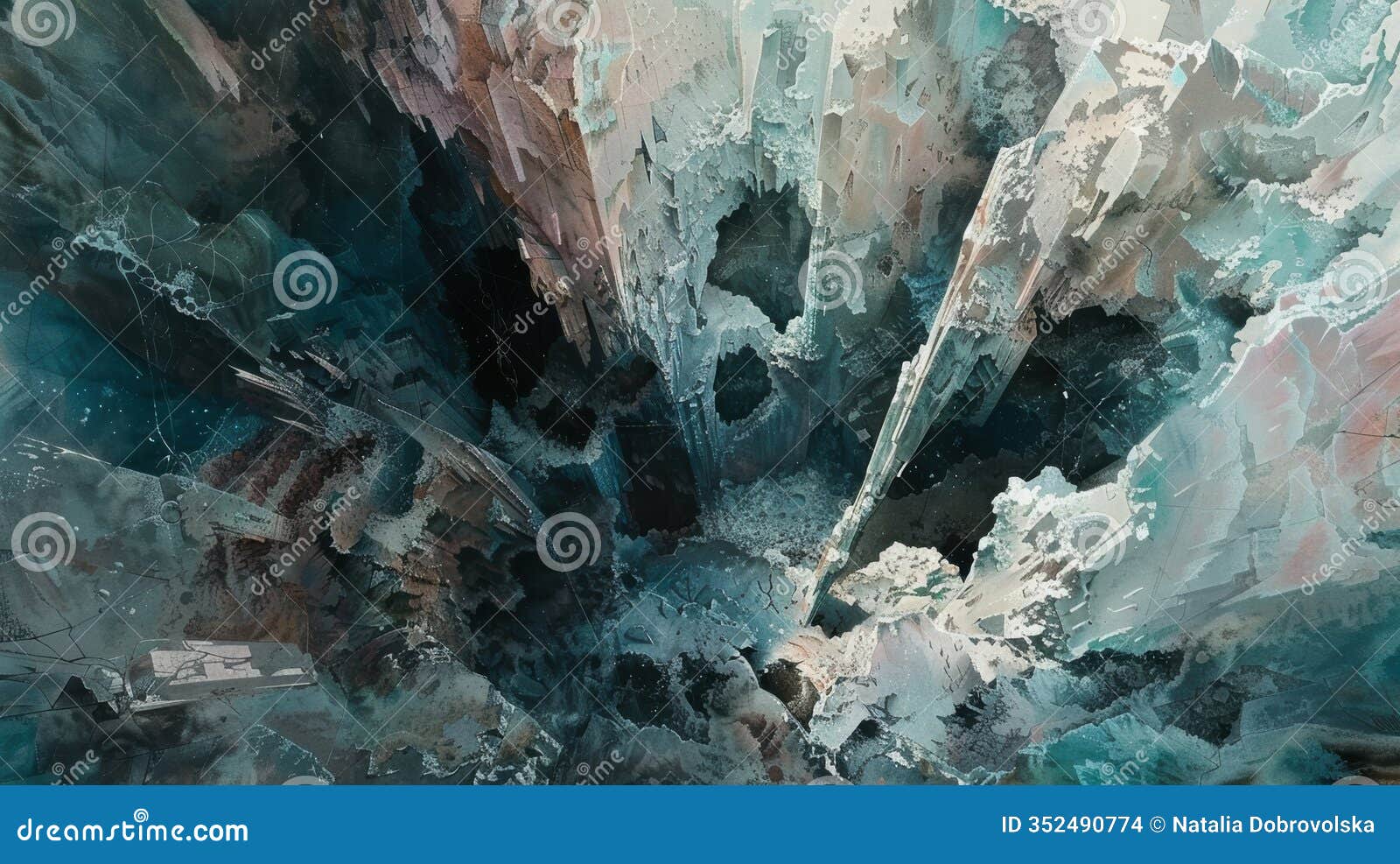 A Colorful Cave with Mineral-rich Walls and Striking Geological ...