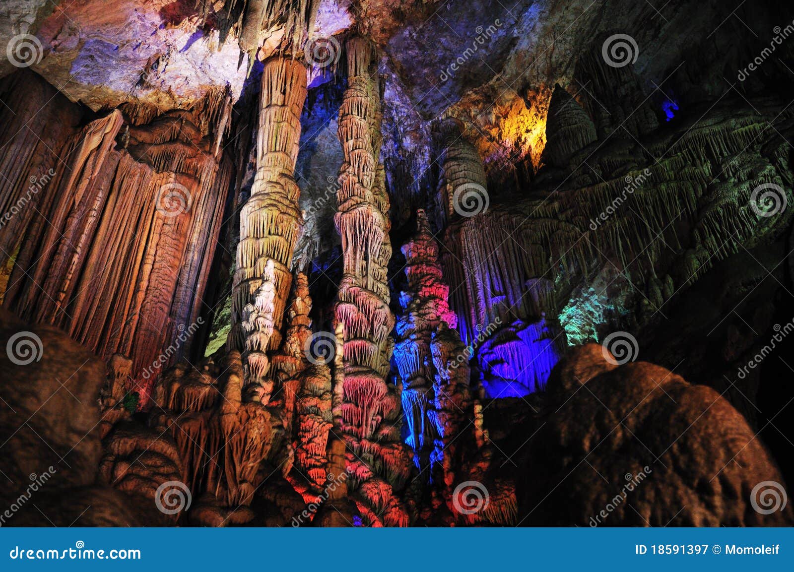 Colorful cavern stock image. Image of sight, cavern, limestone - 18591397