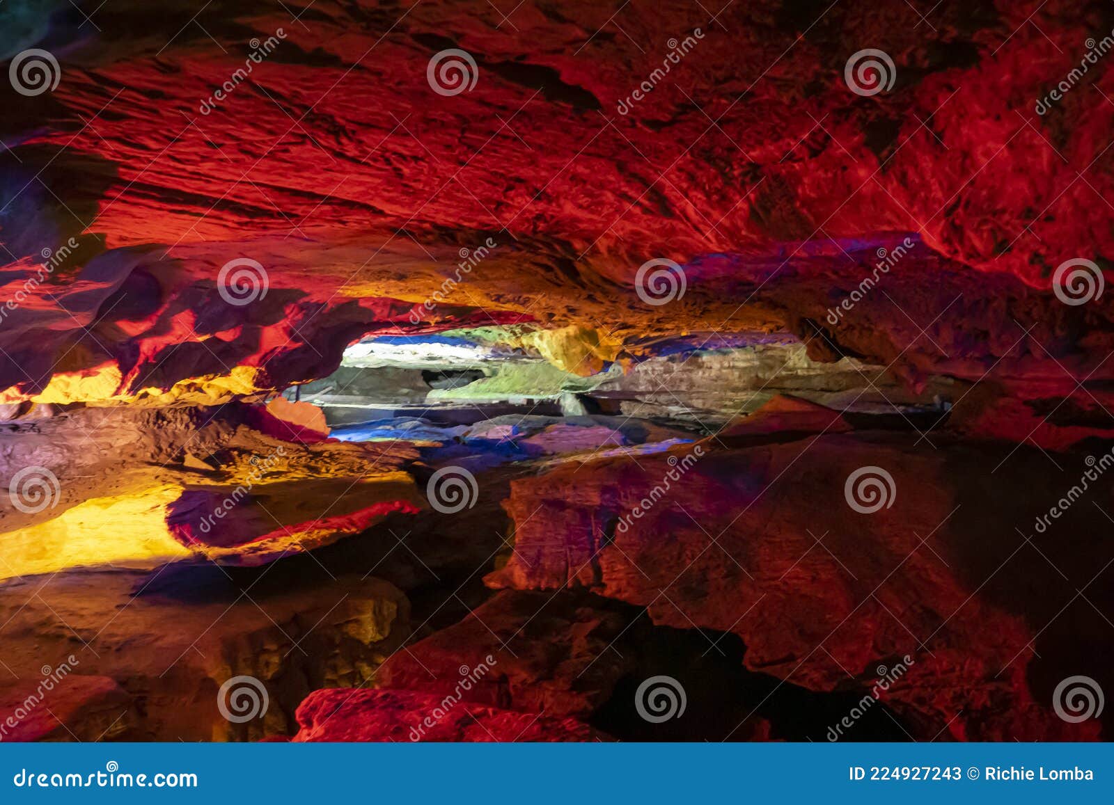 Colorful Cavern within a Cavern Stock Image - Image of translucent ...