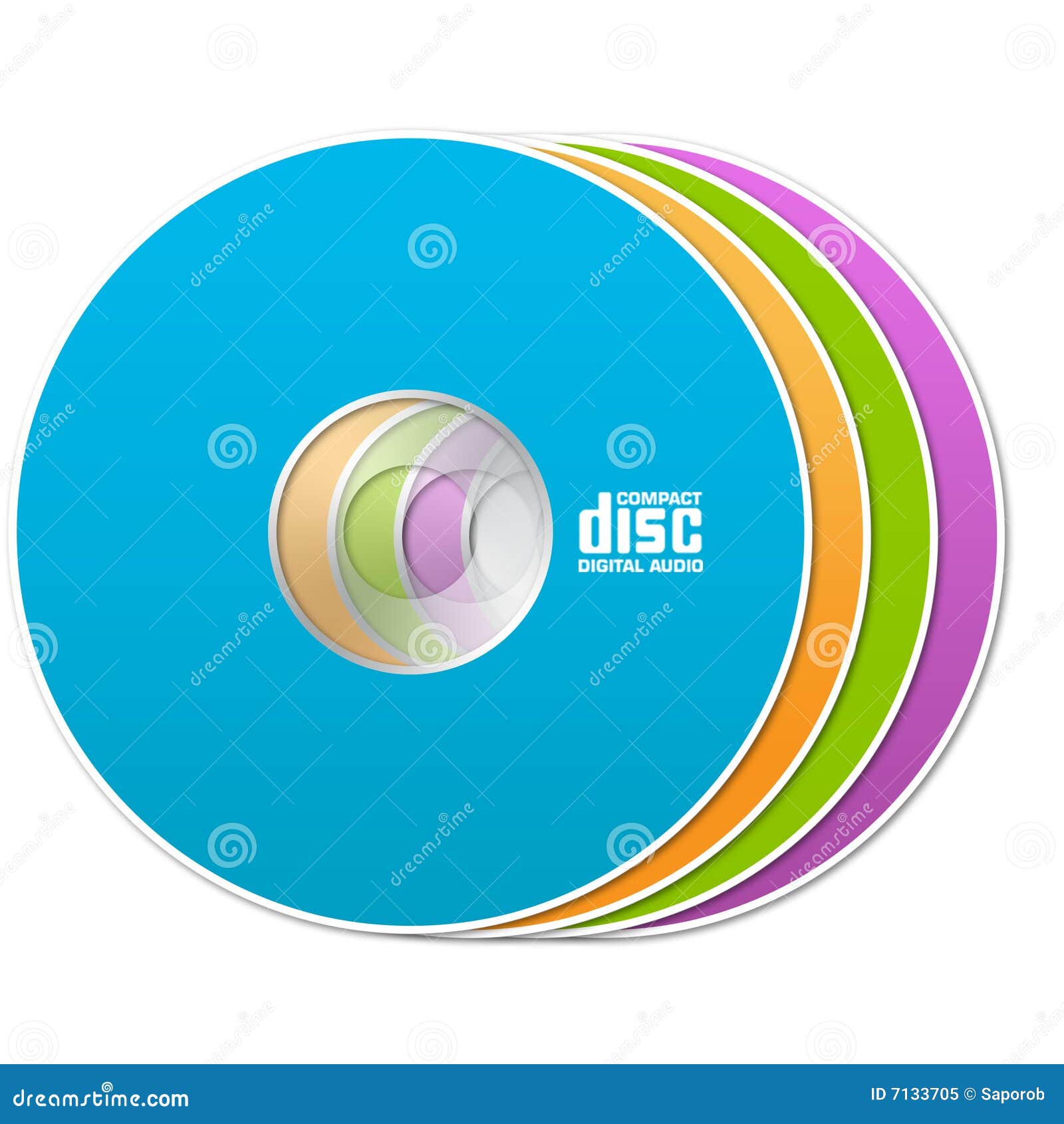 Colorful cd stock illustration. Illustration of color - 7133705