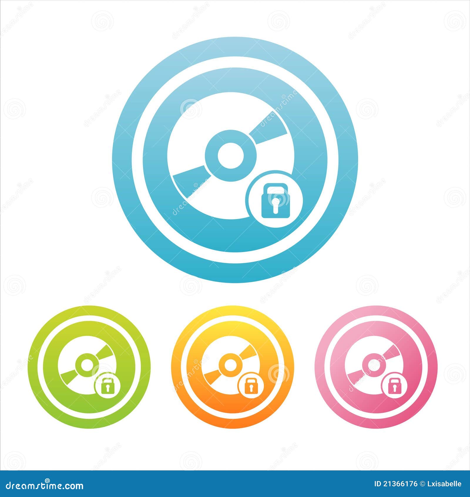 Colorful cd signs stock vector. Illustration of note - 21366176