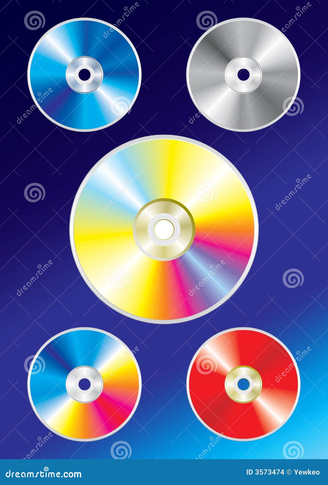 Colorful cds stock illustration. Illustration of information - 3573474