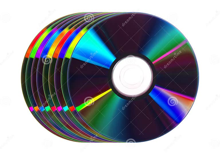 Colorful CDs/DVDs stock photo. Image of cdrom, burn, gigabyte - 10795966