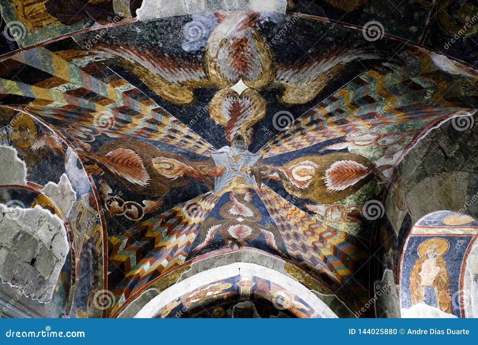 Colorful Ceiling Inside a Building in Turkey Stock Photo - Image of ...