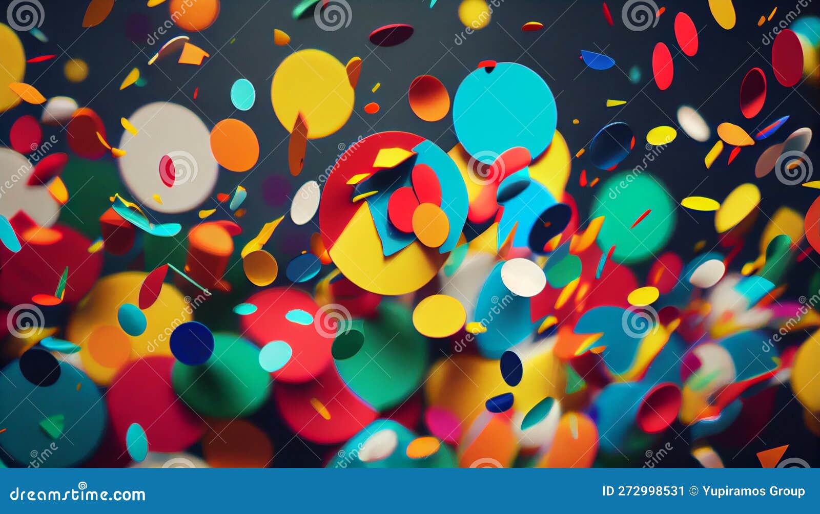 Colorful Celebration with Confetti Abstract Decoration Defocused ...