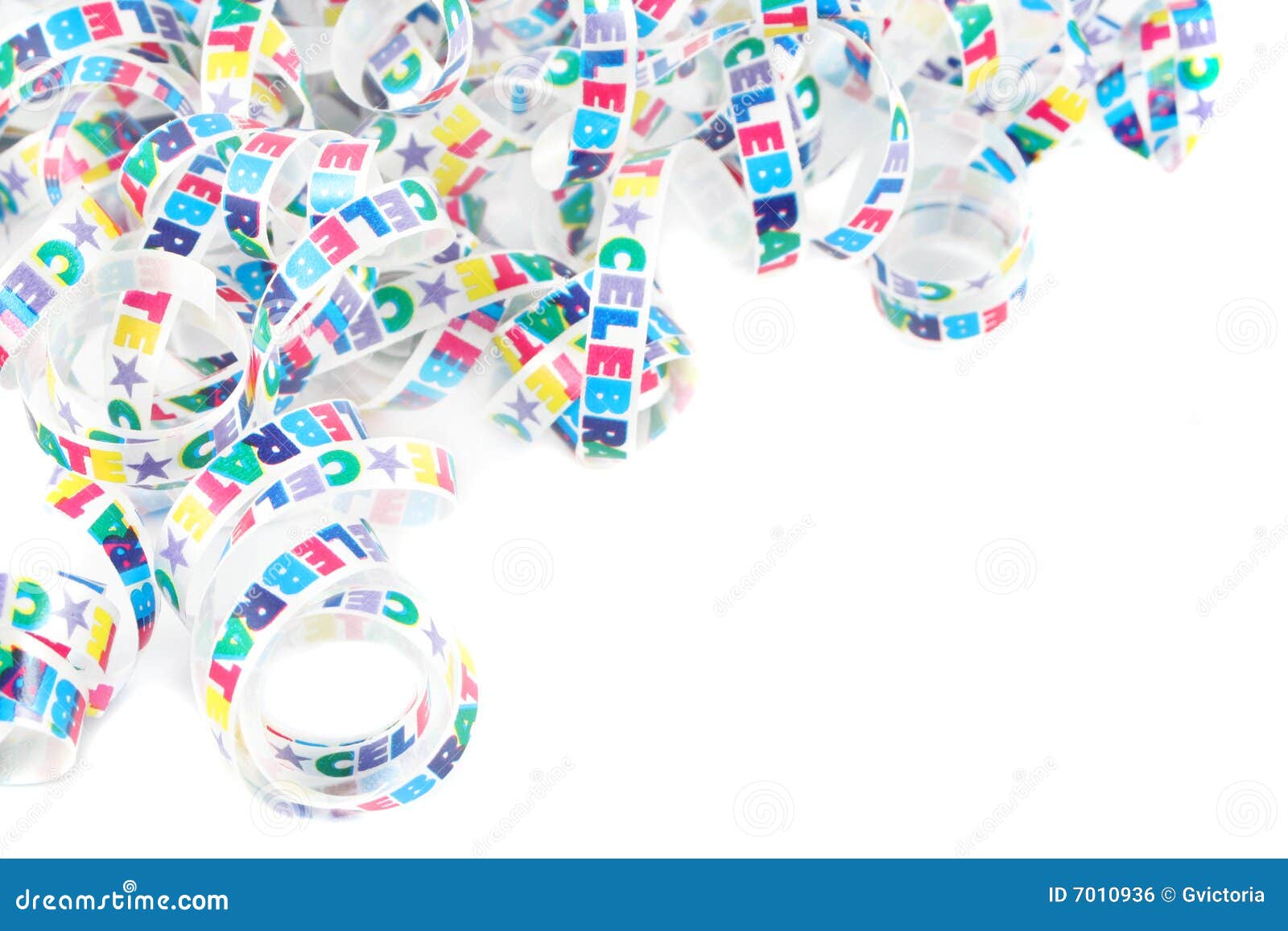Colorful Celebration Ribbon Stock Photo - Image of tinsel, pary: 7010936