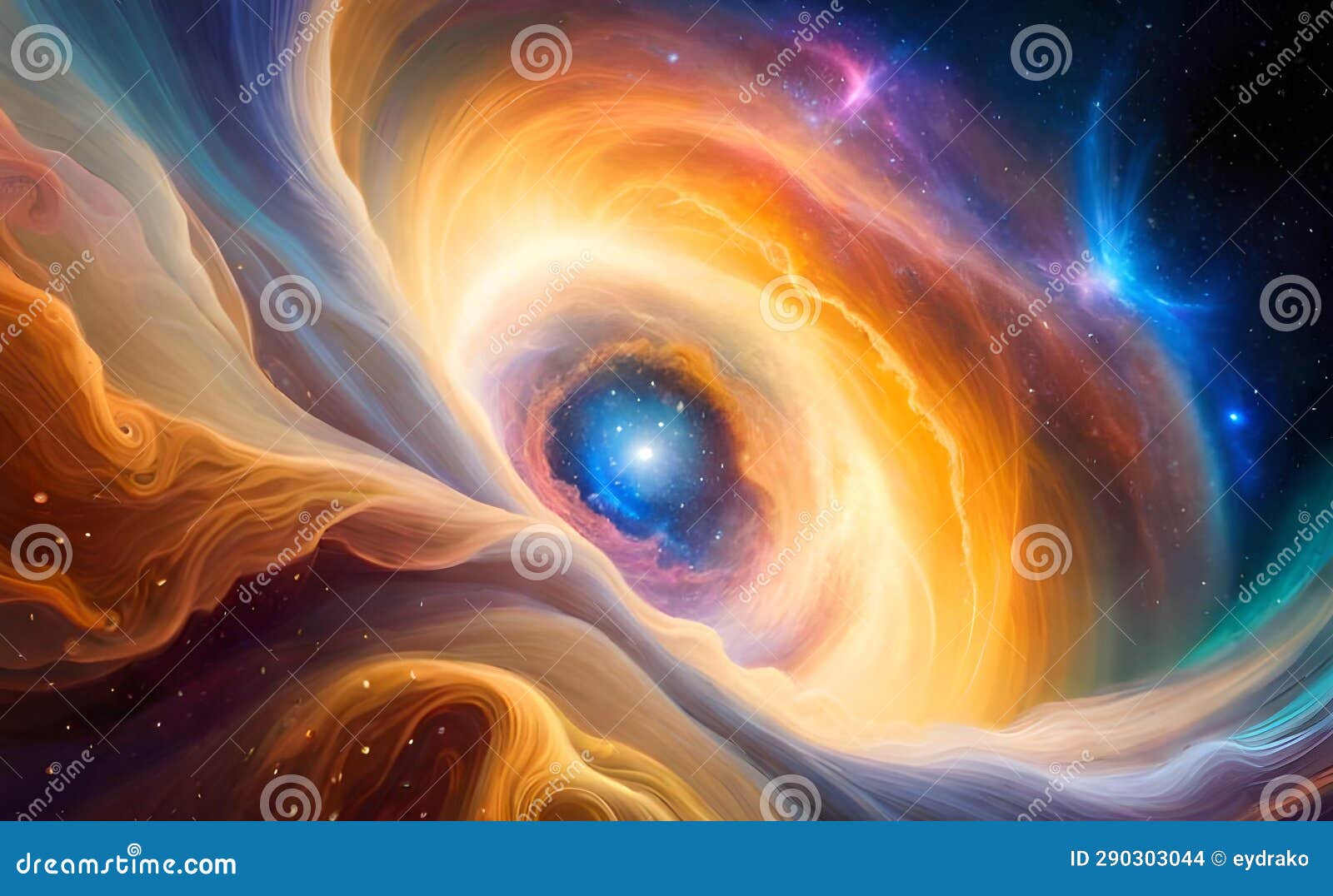 Colorful Celestial Patterns in Infinite Space. Generative AI Stock Illustration - Illustration ...