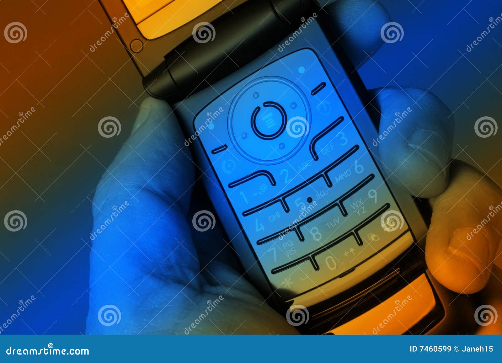 Colorful cellphone stock image. Image of icon, finger - 7460599