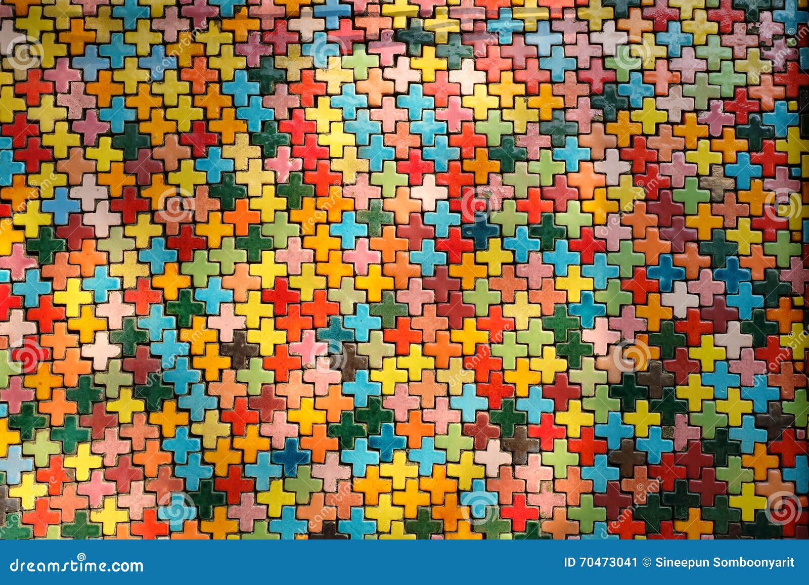 Colorful Ceramic Cross Tile Texture Stock Image - Image of floor, wall ...