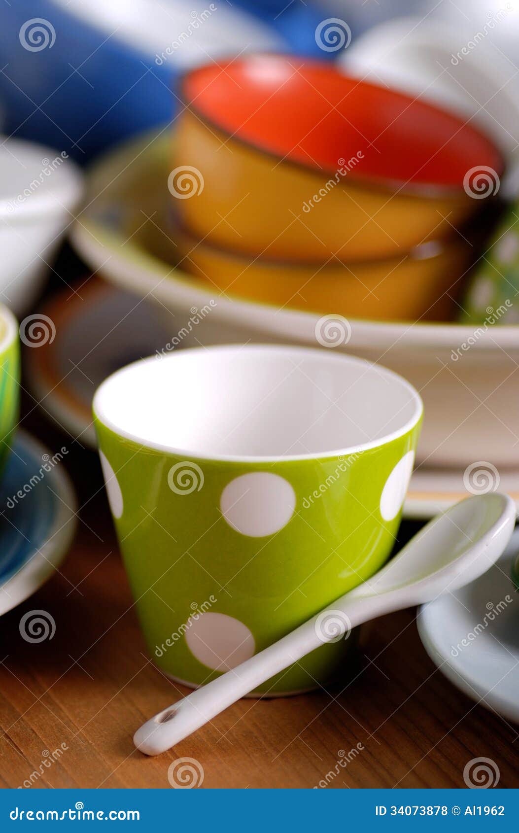 Colorful Ceramic Kitchen Utensils Stock Photo - Image of porcelain ...