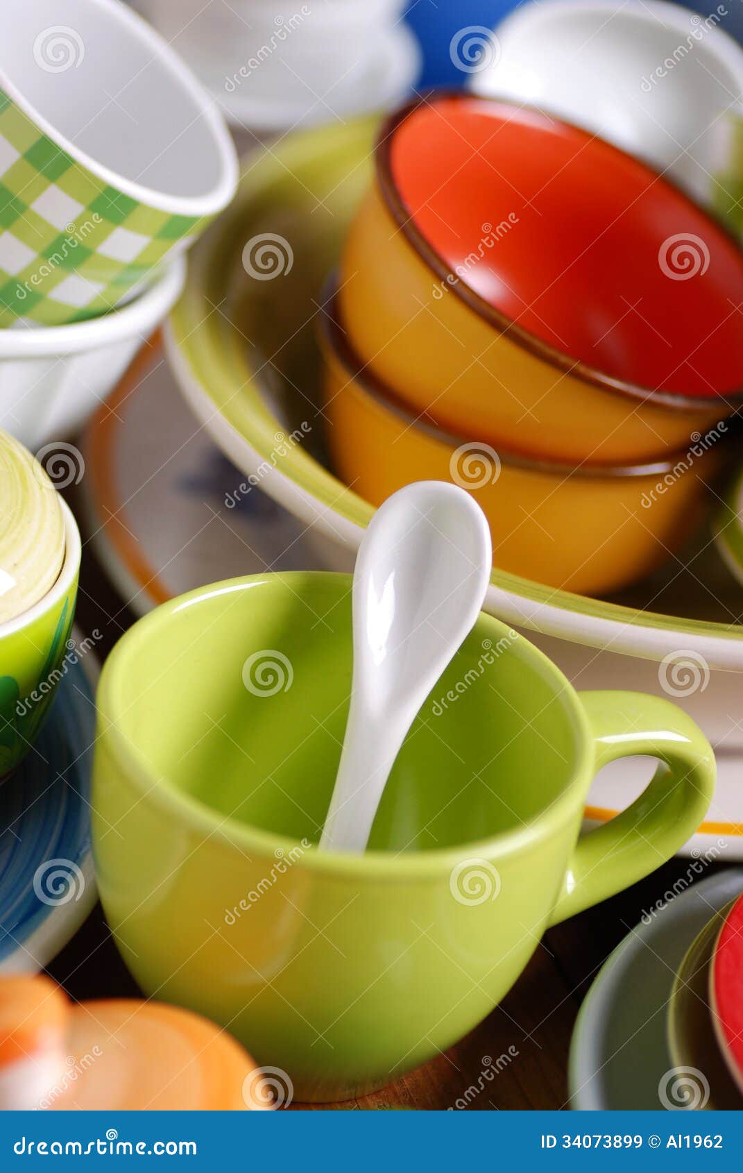 Colorful Ceramic Kitchen Utensils Stock Image - Image of ceramic, color ...