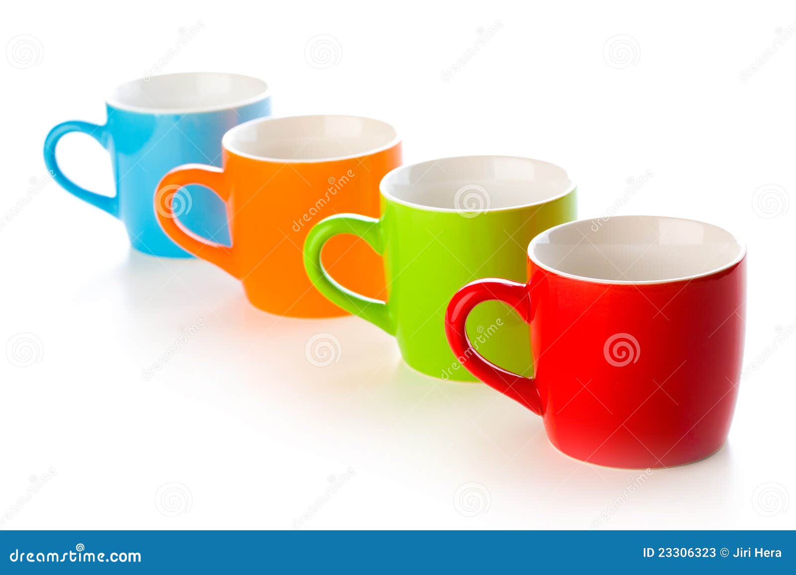 Colorful ceramic mugs stock image. Image of ceramic, morning - 23306323