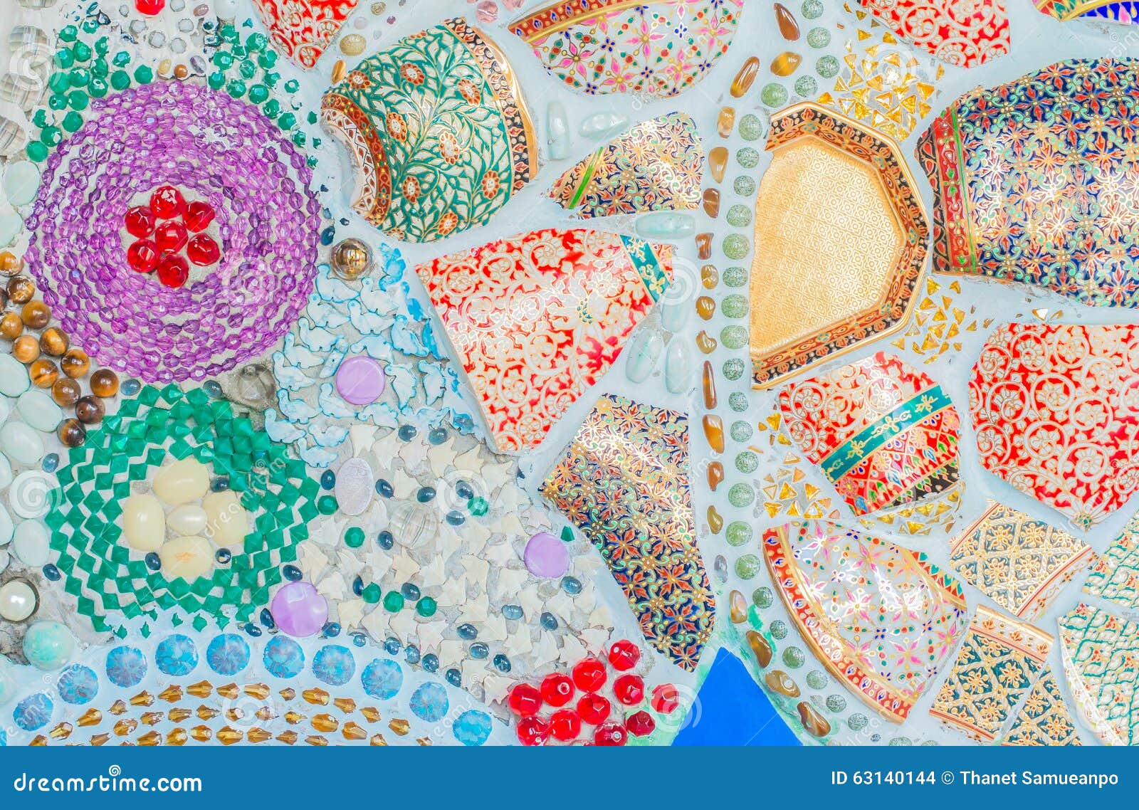 Colorful Ceramic Pattern Decoration Stock Photo - Image of retro ...