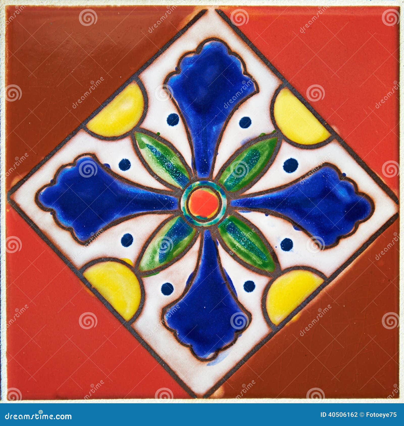 Colorful Ceramic Tile Design Stock Photo - Image of details, yellow ...