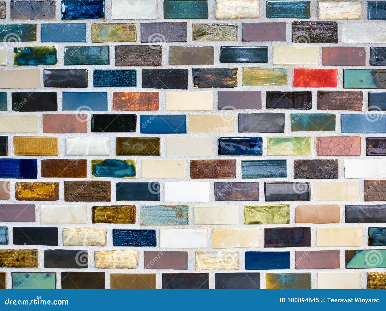 Colorful Ceramic Tiles Wall Pattern Background Stock Image - Image of ...