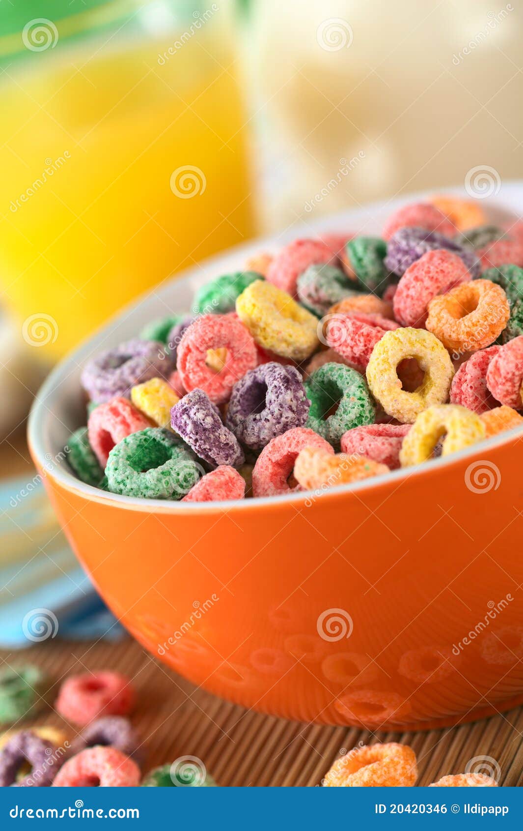 Colorful Cereal Loops stock photo. Image of loop, food - 20420346