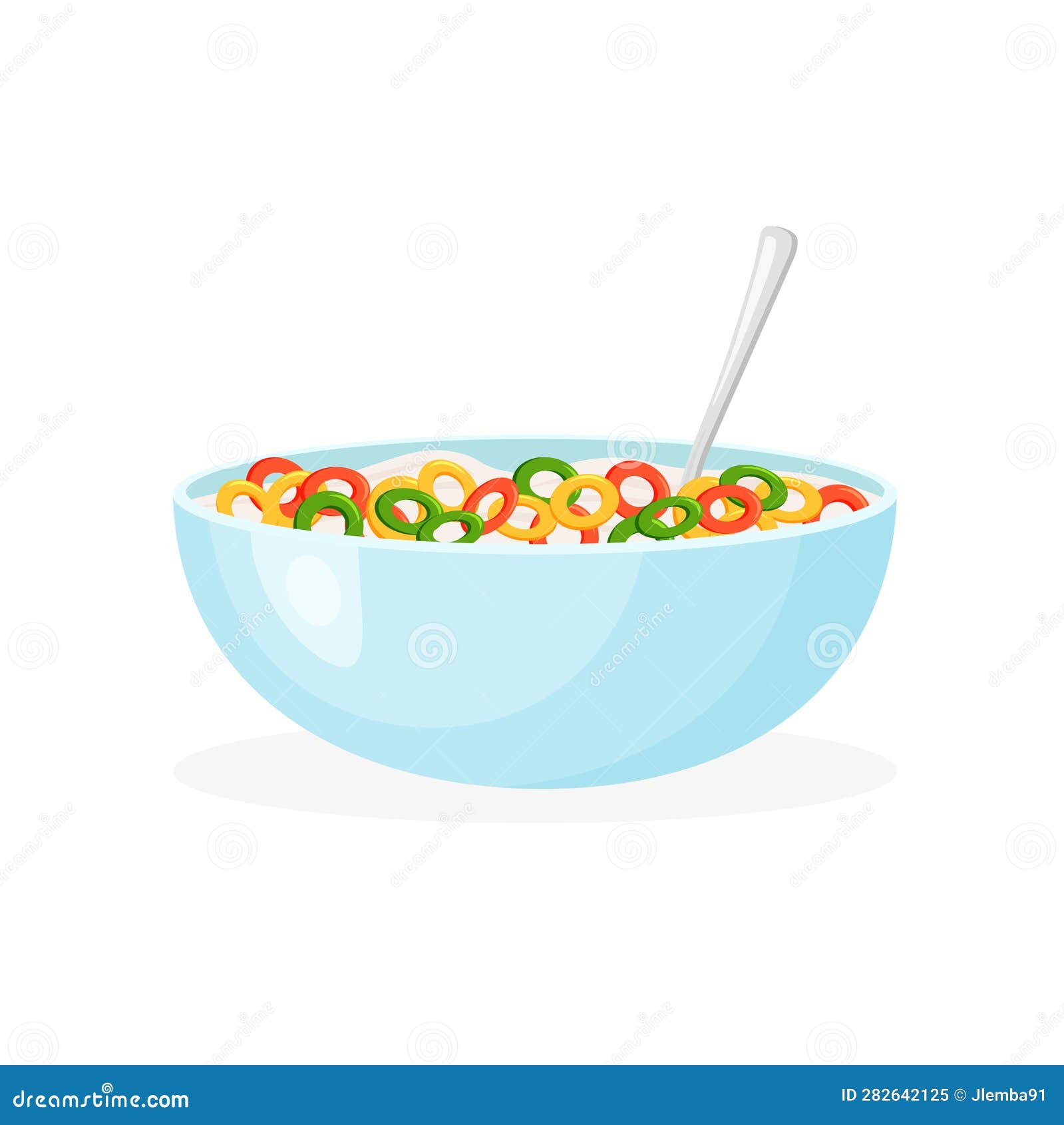 Cereal Milk Breakfast Seamless Pattern Cartoon Chocolate Oatmeal Print