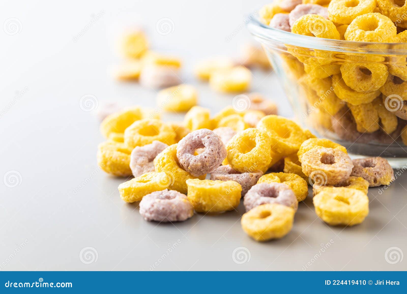 Colorful cereal rings stock photo. Image of cereal, fruit - 224419410